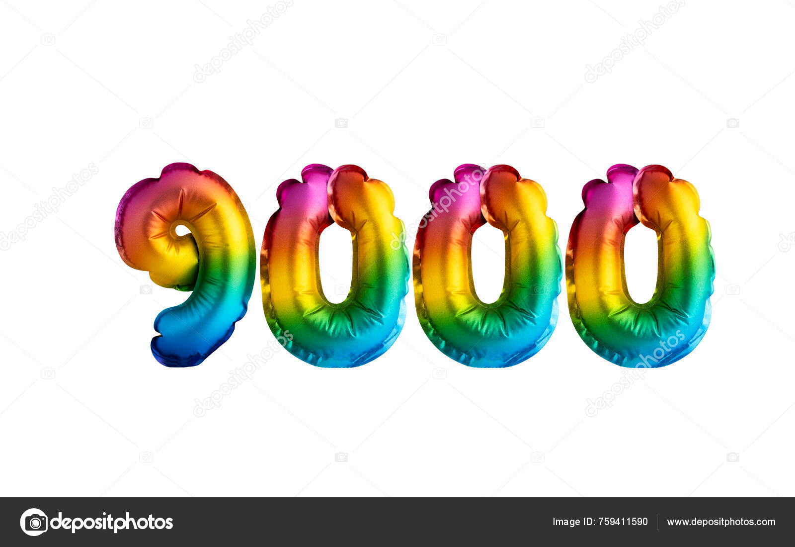 Number 9000 Balloons Number Followers Views — Stock Photo ...