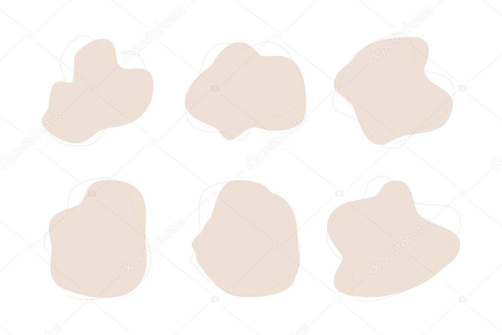 Blobs Fluid Liquid Shapes símbolo ilustración visual Set 2024