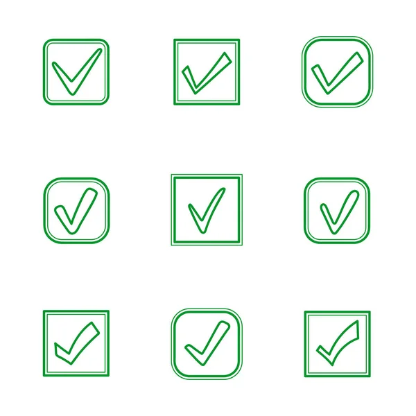 Kontrolmærke Kryds Kryds Børste Tegn Grønne Flueben Symboler Nej ...