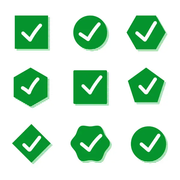 Kontrolmærke Kryds Kryds Børste Tegn Grønne Flueben Symboler Nej ...