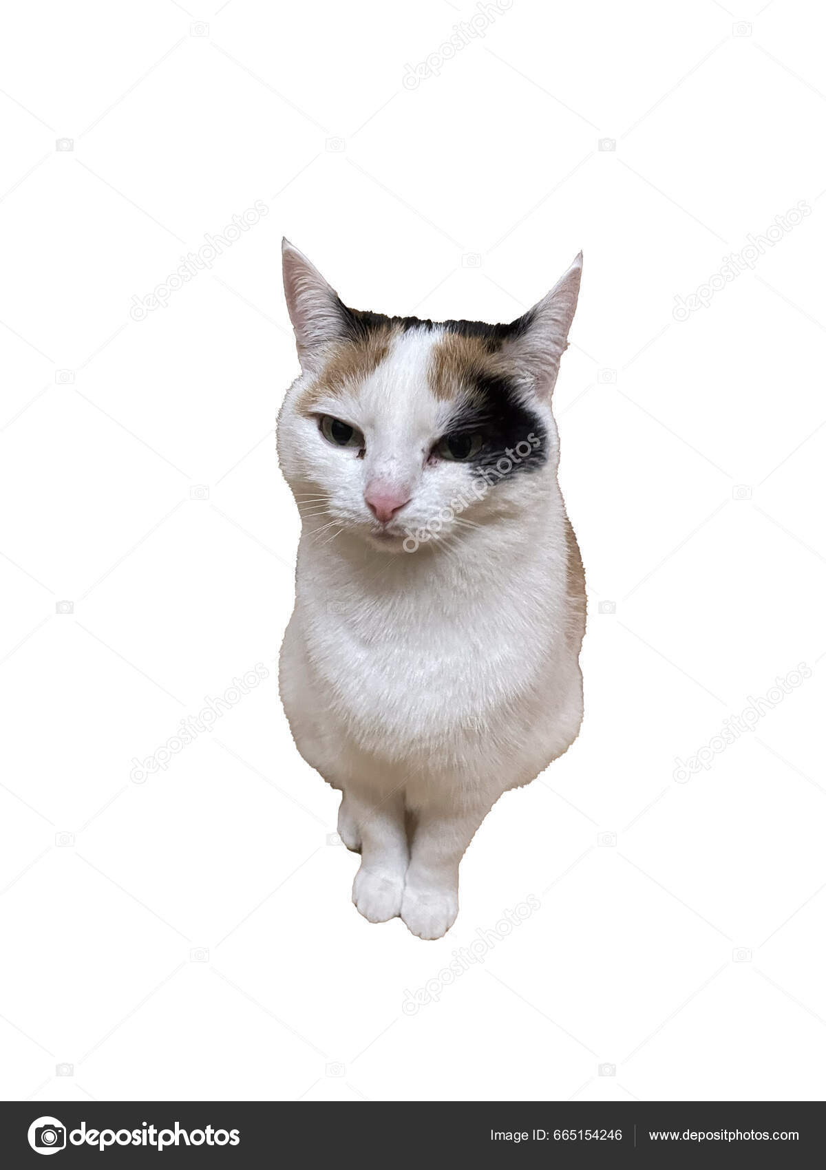 Cropped Cat Three Colors Looking Camera — Stock Photo © de-nue-pic ...