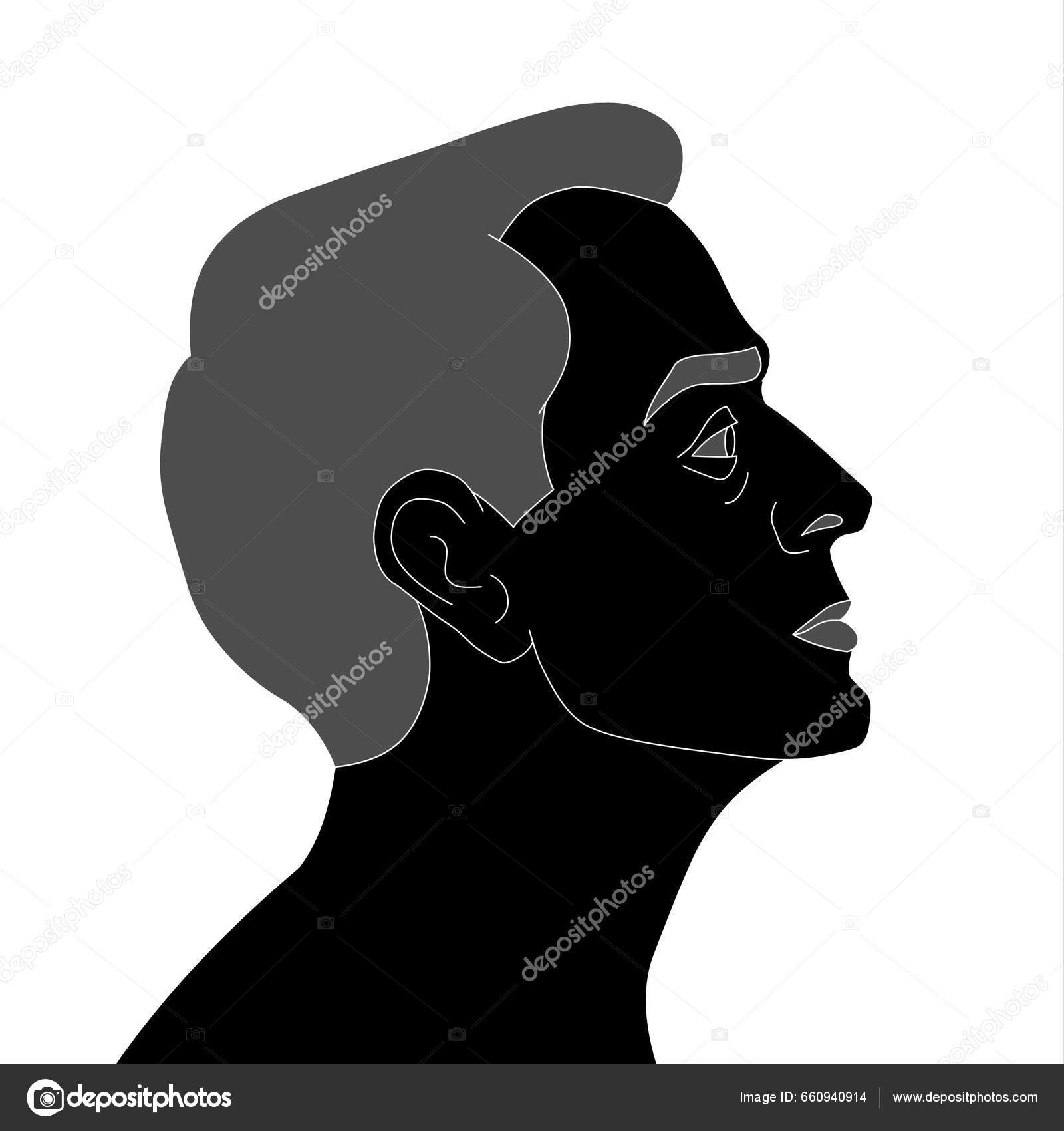 Side Profile Man Vector