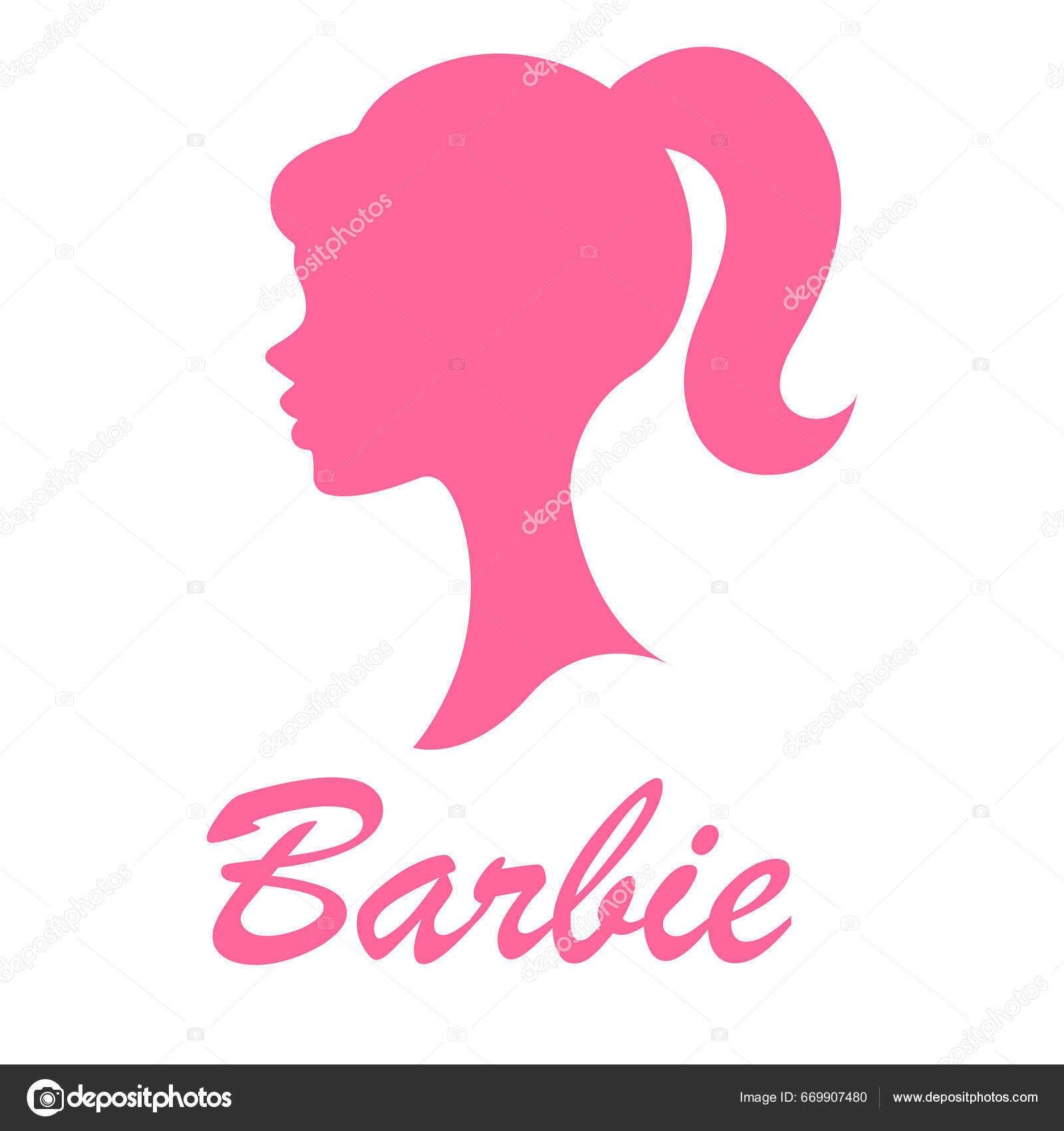 Pegatinas Barbie Pegatinas Muñecas Ilustración Vectorial Pegatinas ...