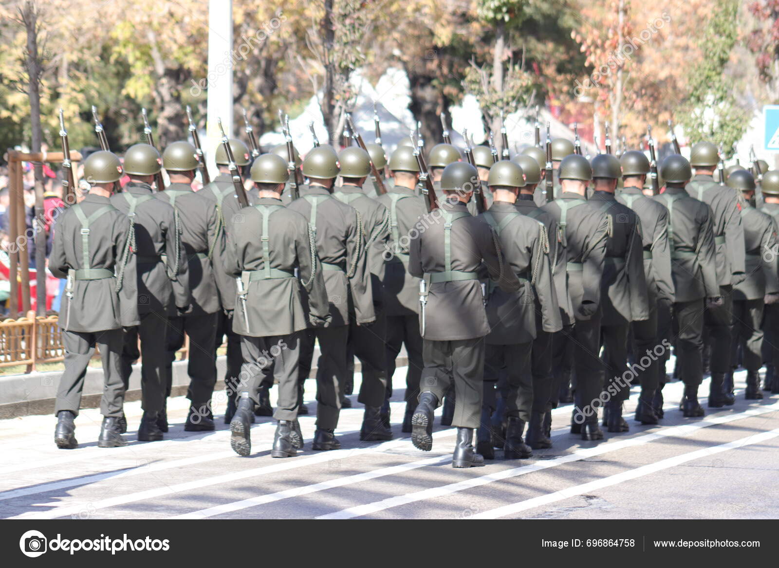 Turkish Military Units March Precision Republic Day Parade Displaying ...