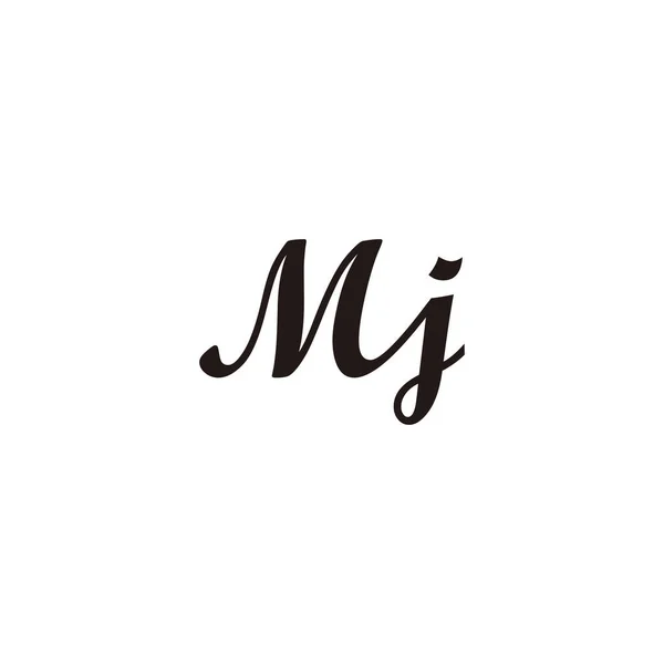 Logotipo de la letra mj imágenes de stock de arte vectorial | Depositphotos