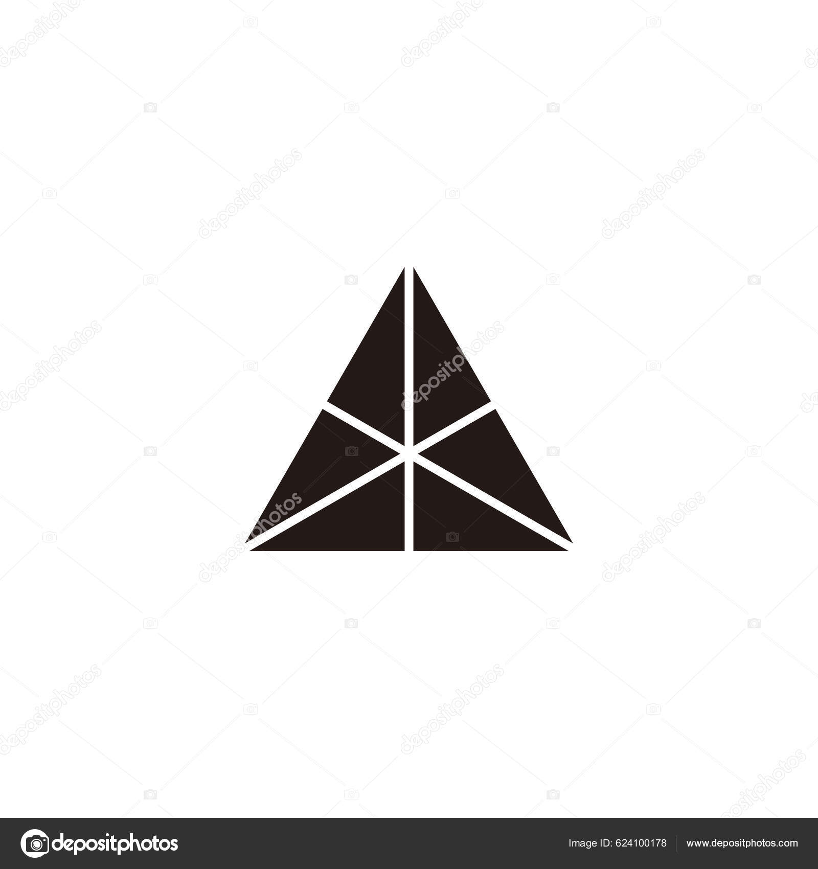 Triângulo Símbolo Geométrico Peça Vetor Logotipo Simples Vetor de ...