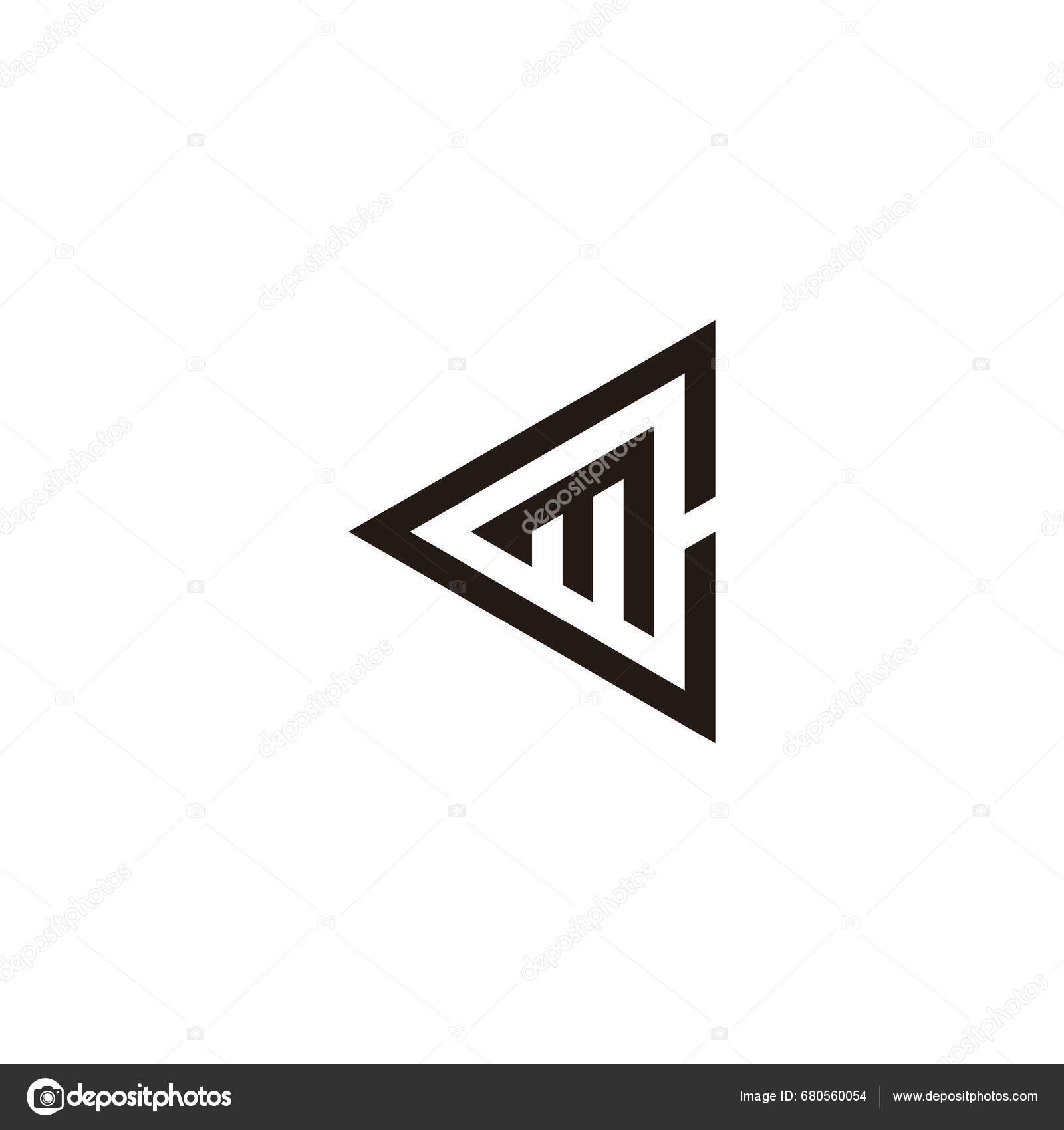 Letter Triangle Geometric Symbol Simple Logo Vector Stock Vector by ...