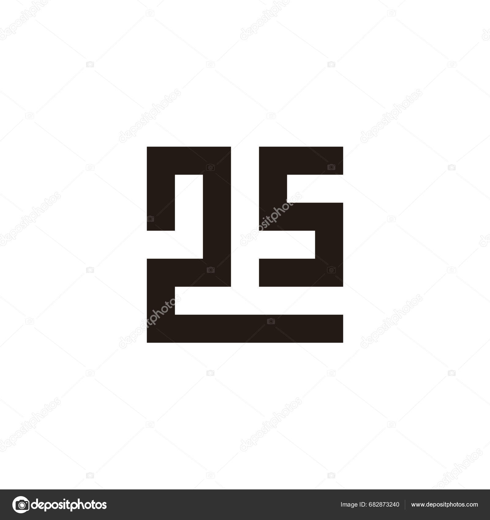 Number Square Geometric Symbol Simple Logo Vector Stock Vector by ...