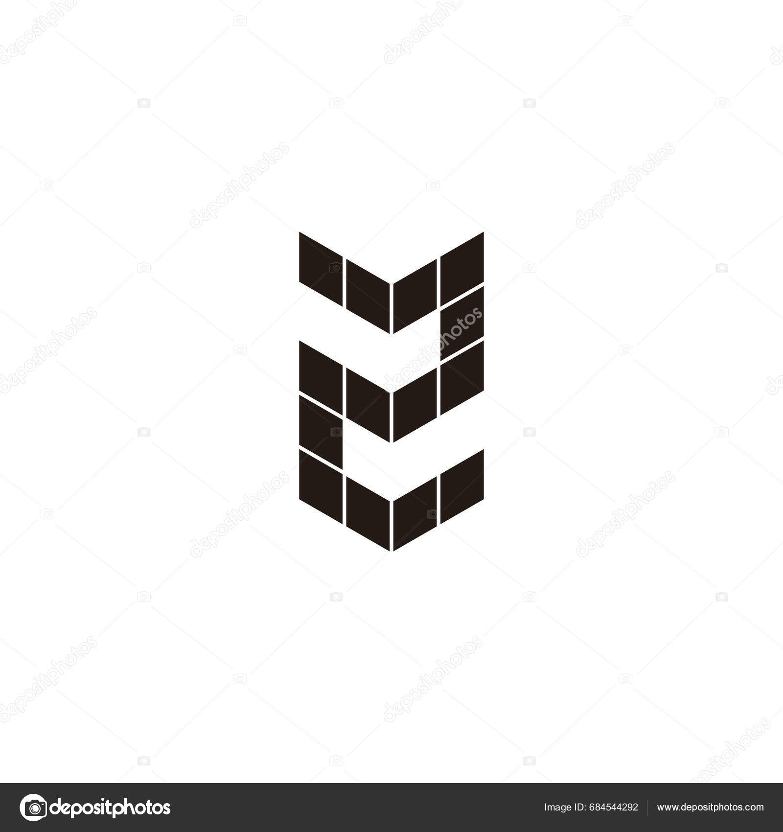 Number Building Geometric Symbol Simple Logo Vector Stock Vector by ...