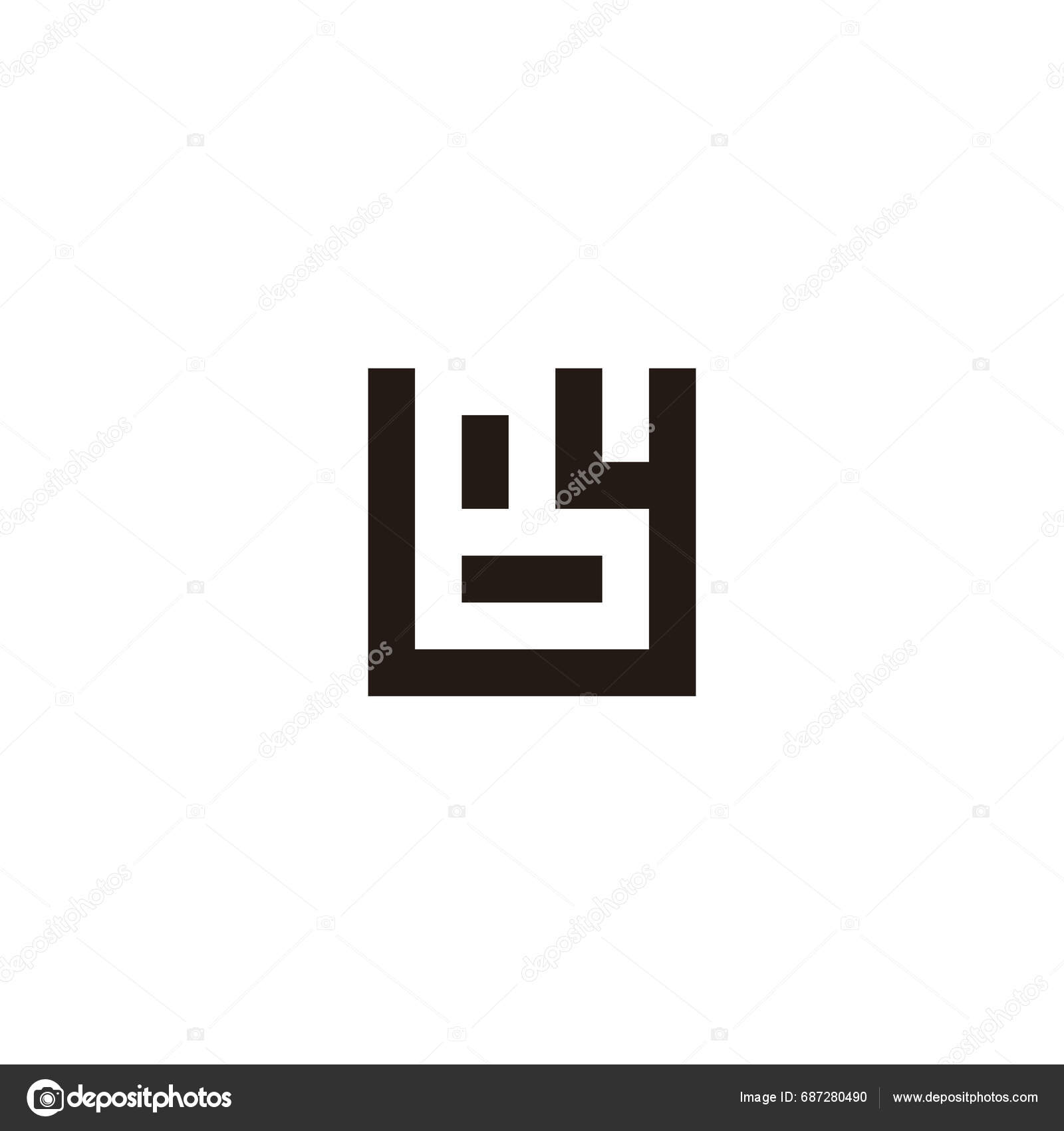 Letter Square Geometric Symbol Simple Logo Vector Stock Vector by ...