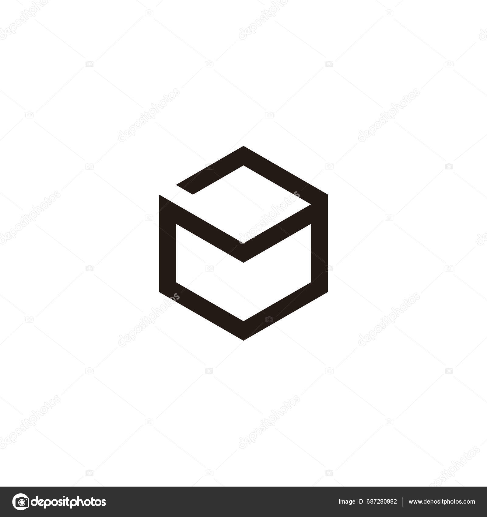 Letter Cube Geometric Symbol Simple Logo Vector Stock Vector by ...