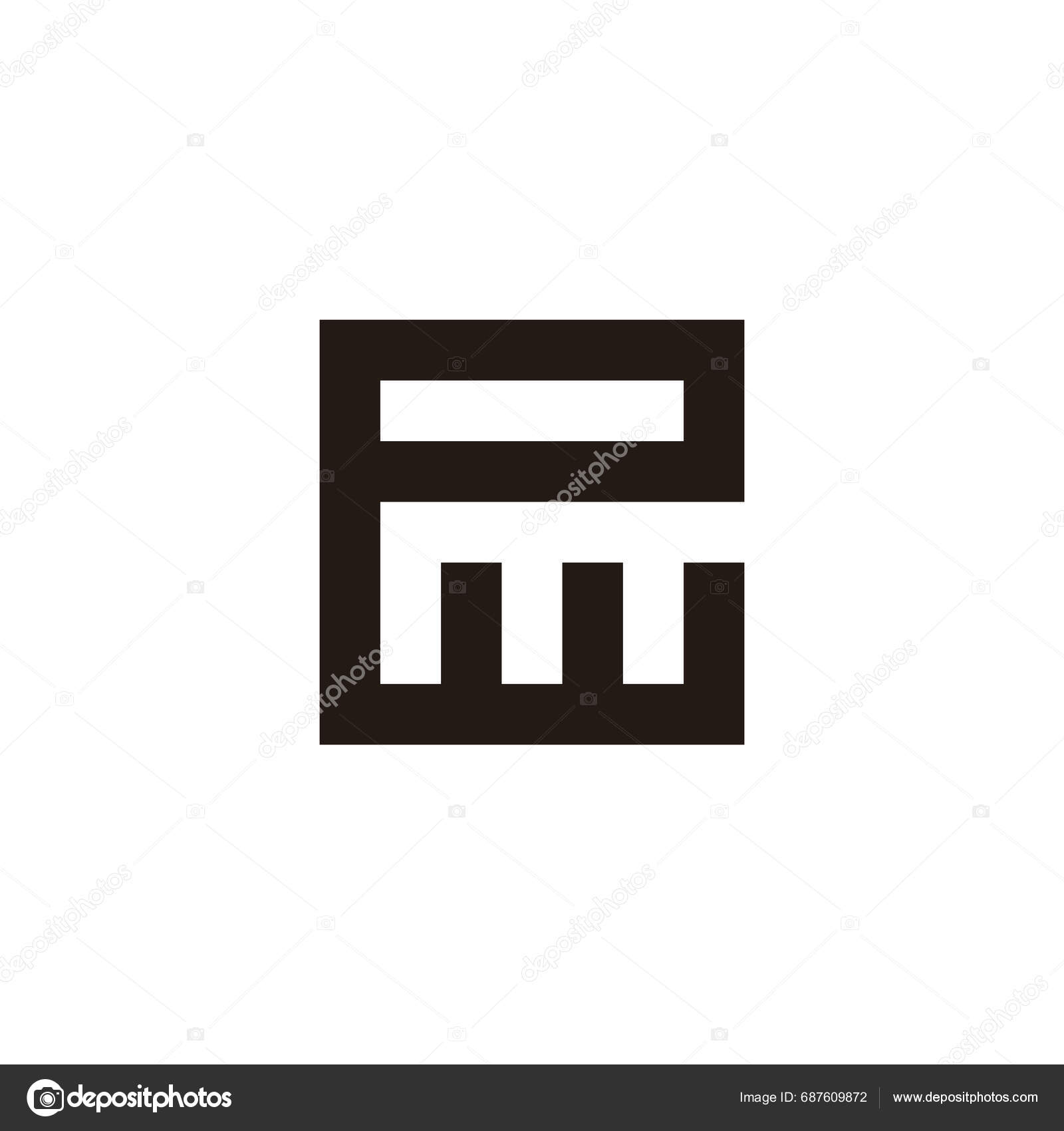 Letter Square Geometric Symbol Simple Logo Vector Stock Vector by ...