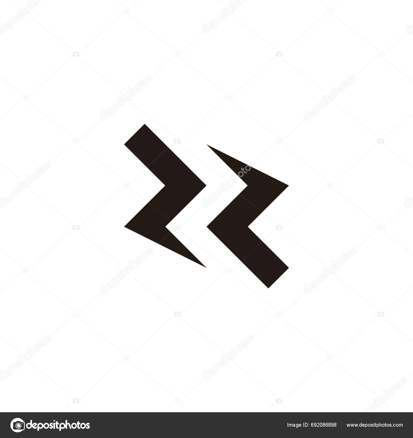 Letter Square Lightning Geometric Symbol Simple Logo Vector Stock ...