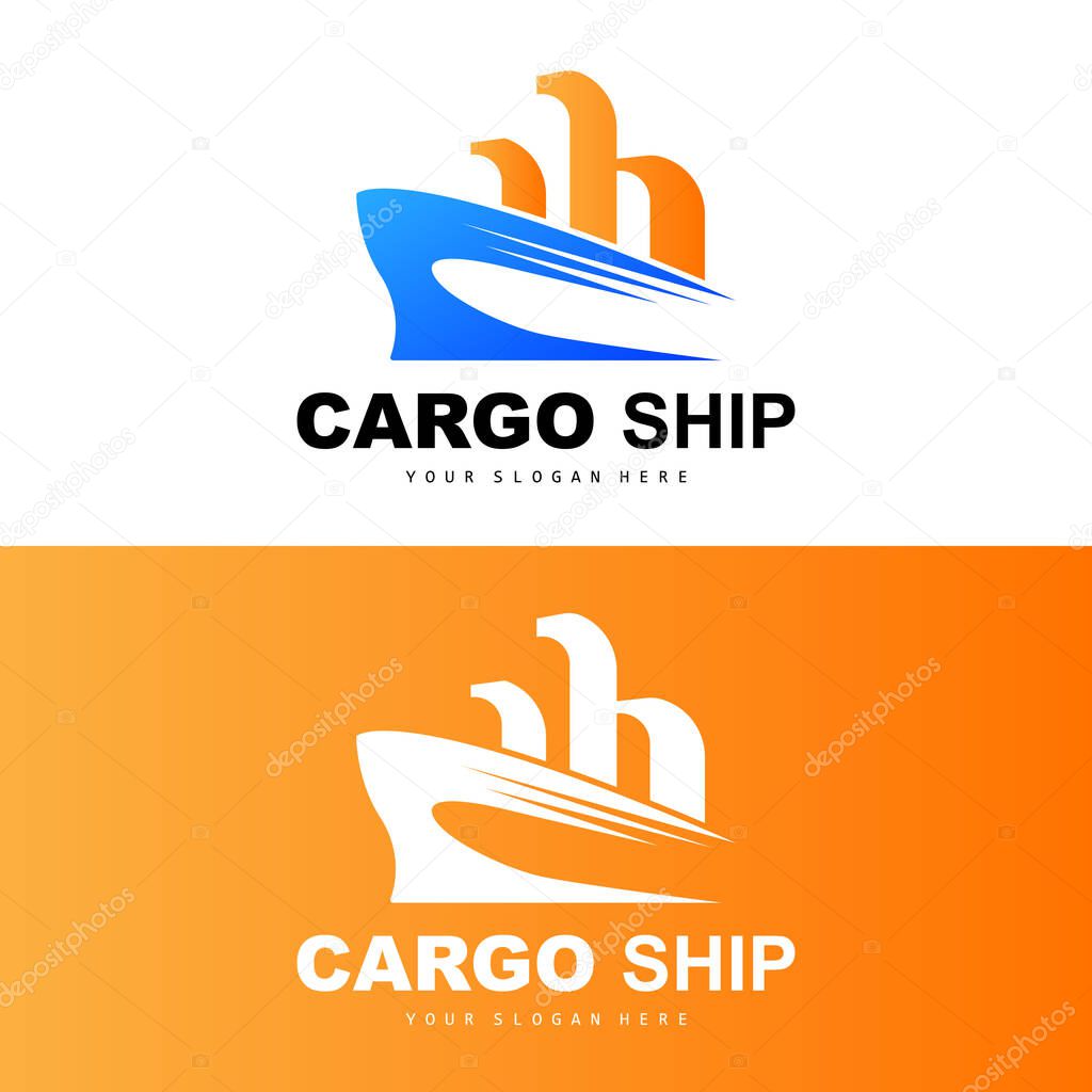 Logotipo del buque de carga, Vector rápido del buque de carga, Velero ...