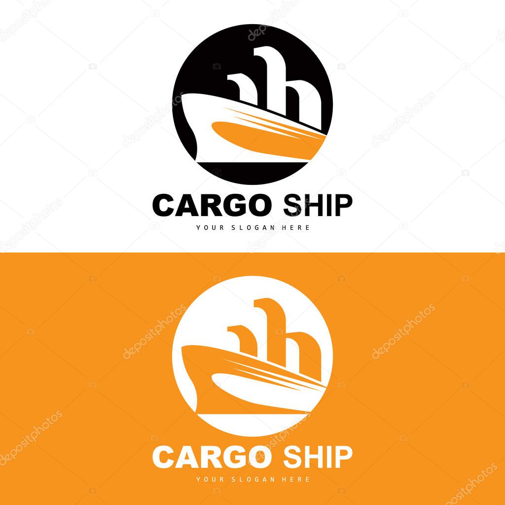 Logotipo del buque de carga, Vector rápido del buque de carga, Velero ...