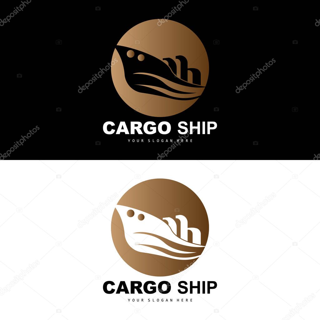 Logotipo del buque de carga, Vector rápido del buque de carga, Velero ...
