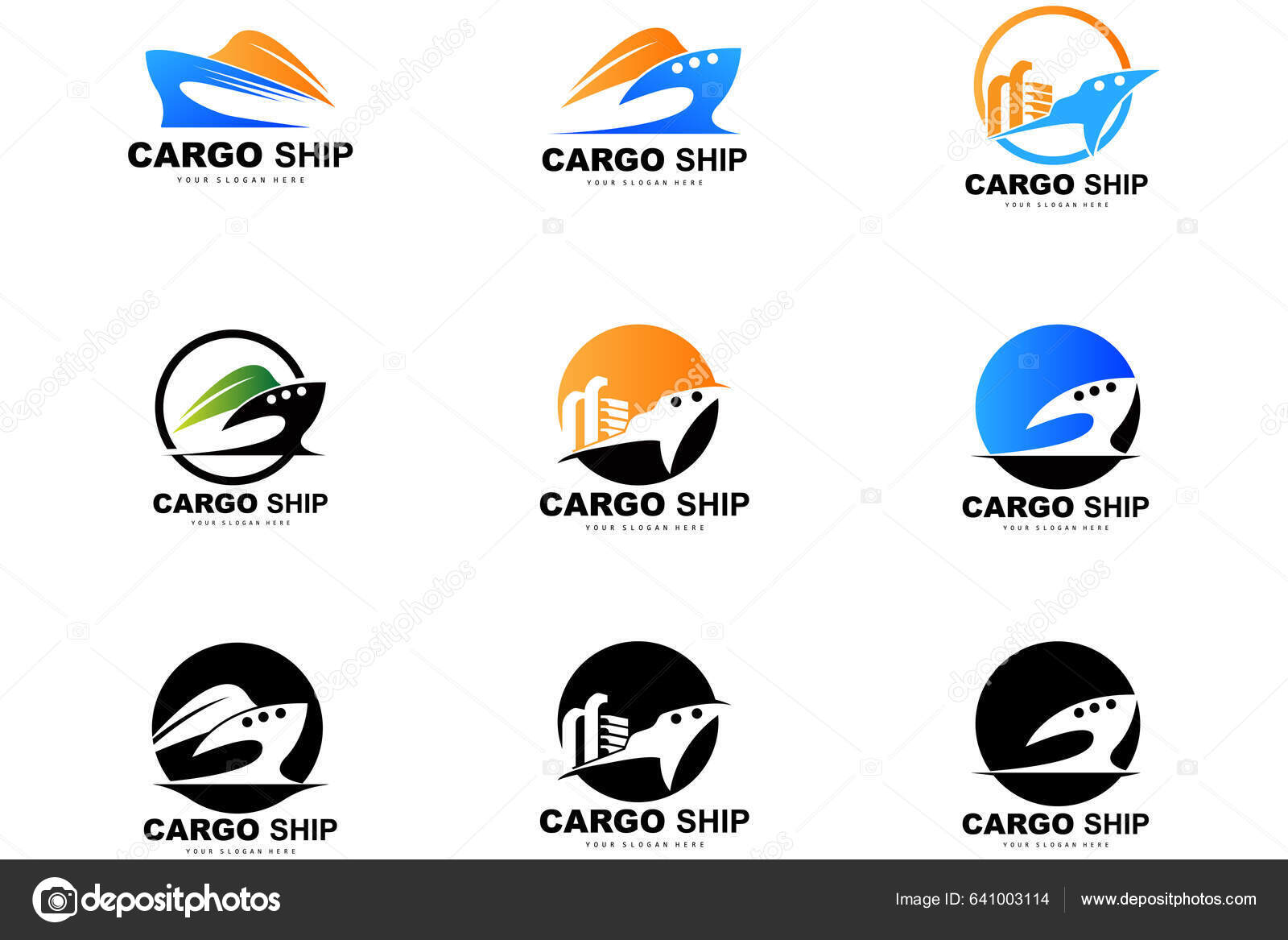 Cargo Ship Logo Design