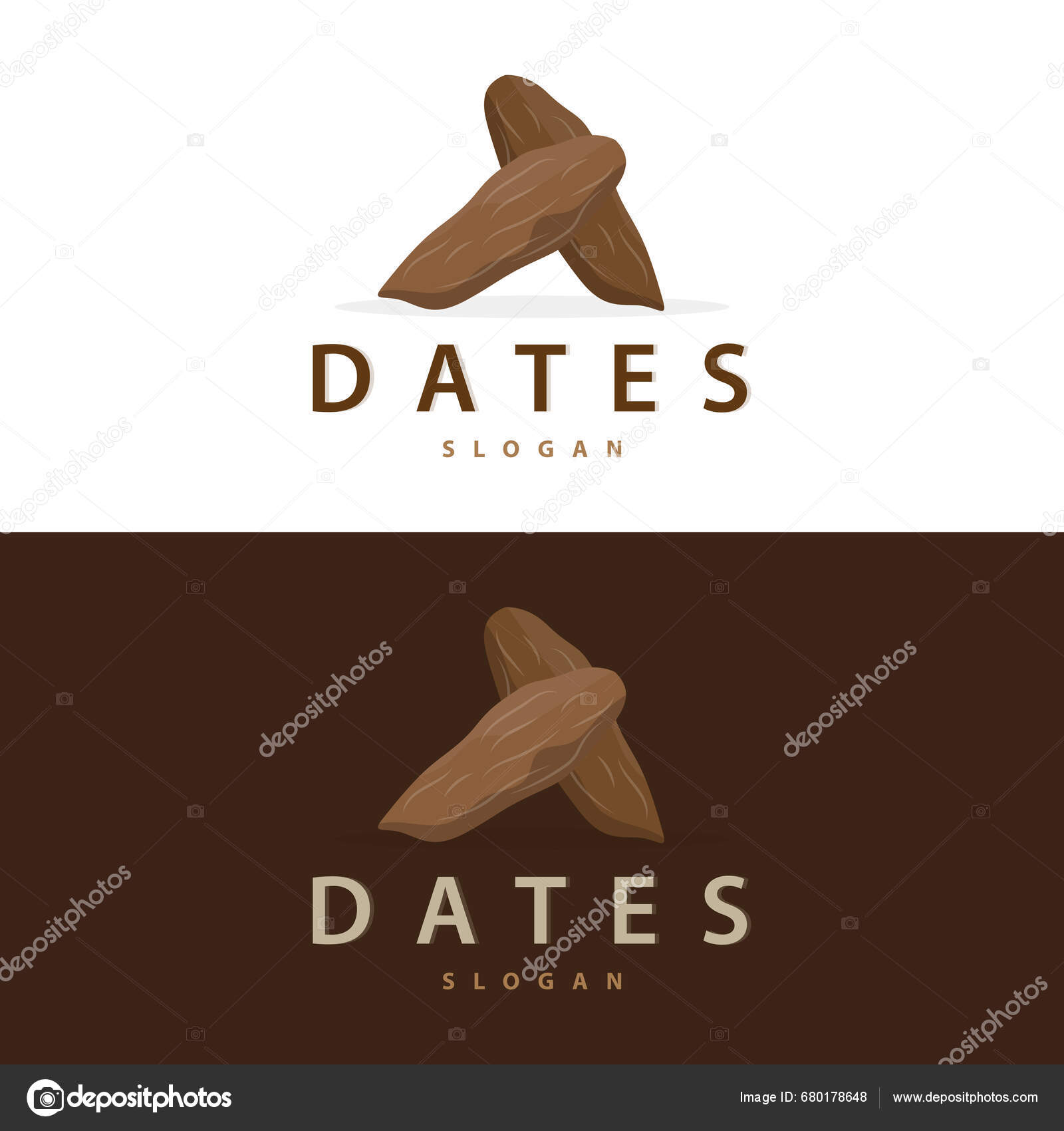 Date Fruit Logo Elegant Minimalist Premium Design Sweet Date Fruit ...