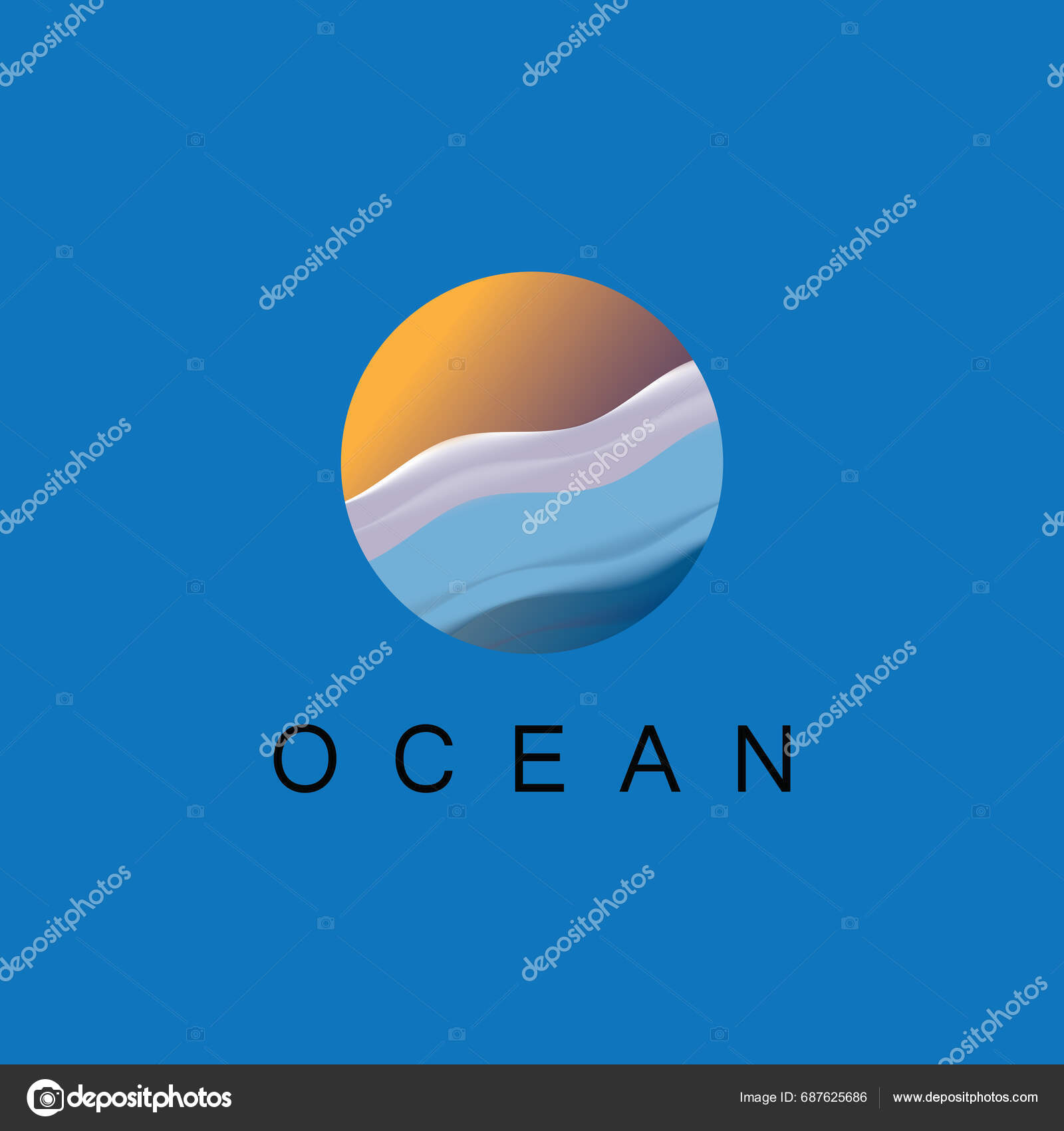 Ocean Abstrack Roundshape Vector Logo Stock Vector by ©abi.pw02 687625686