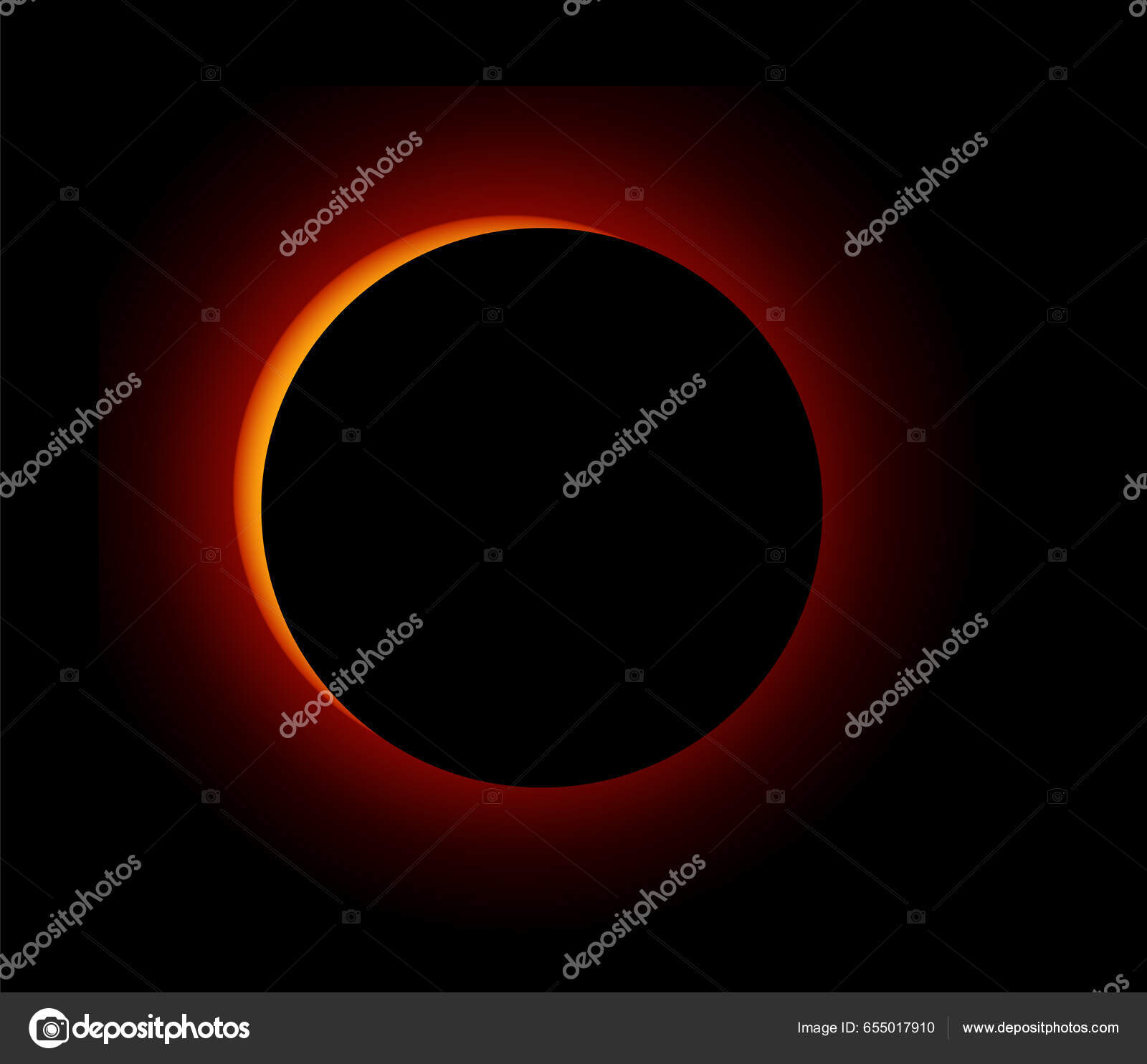 Eclipse Vector Illustration Astronomy Concept Vector Illustration Stock ...