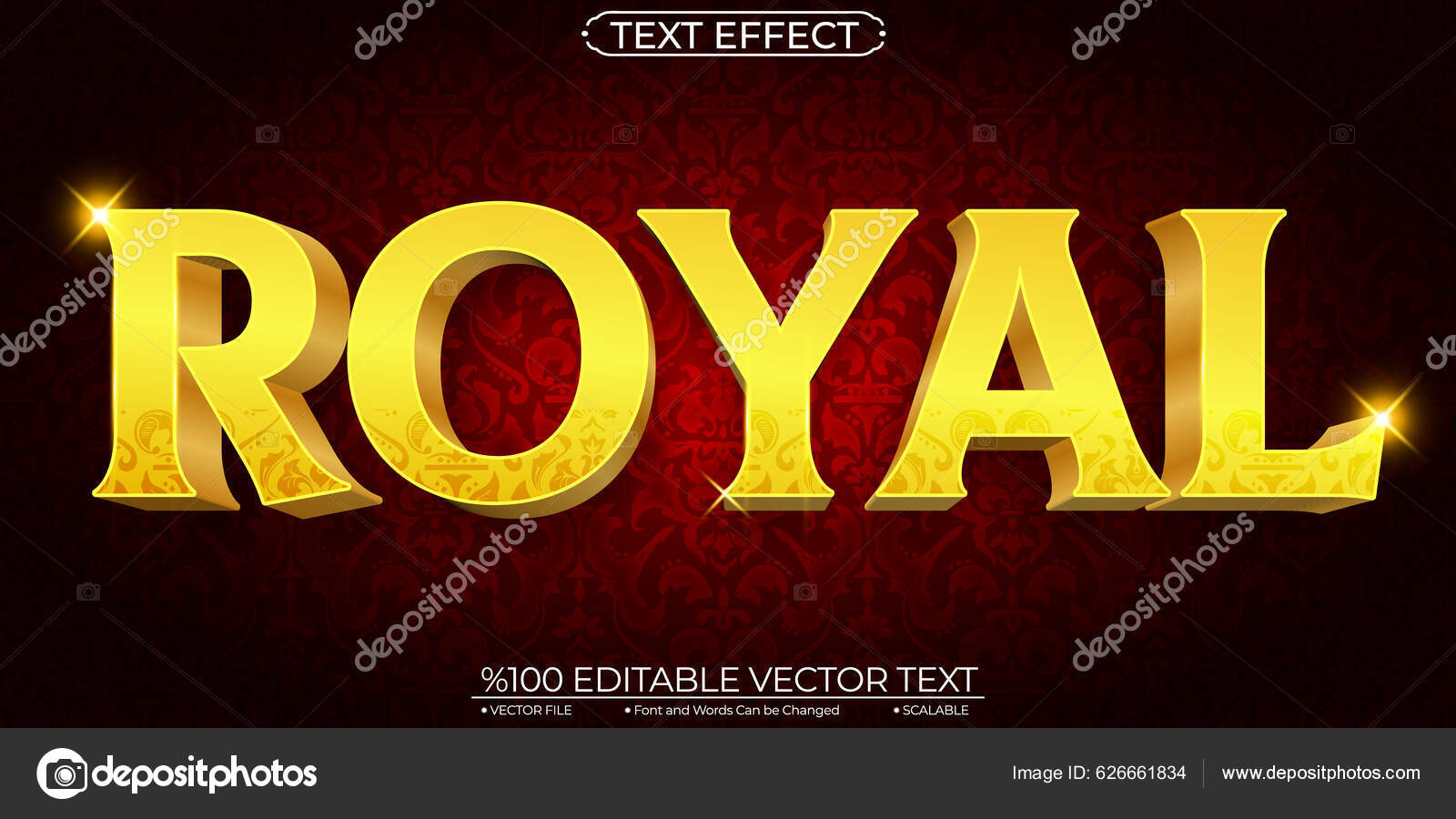 Gold Shiny Royal Editable Scalable Vector Text Effect Stock Vector by ... Gold Shiny Royal Editable Scalable Vector Text Effect Stock Vector by ...