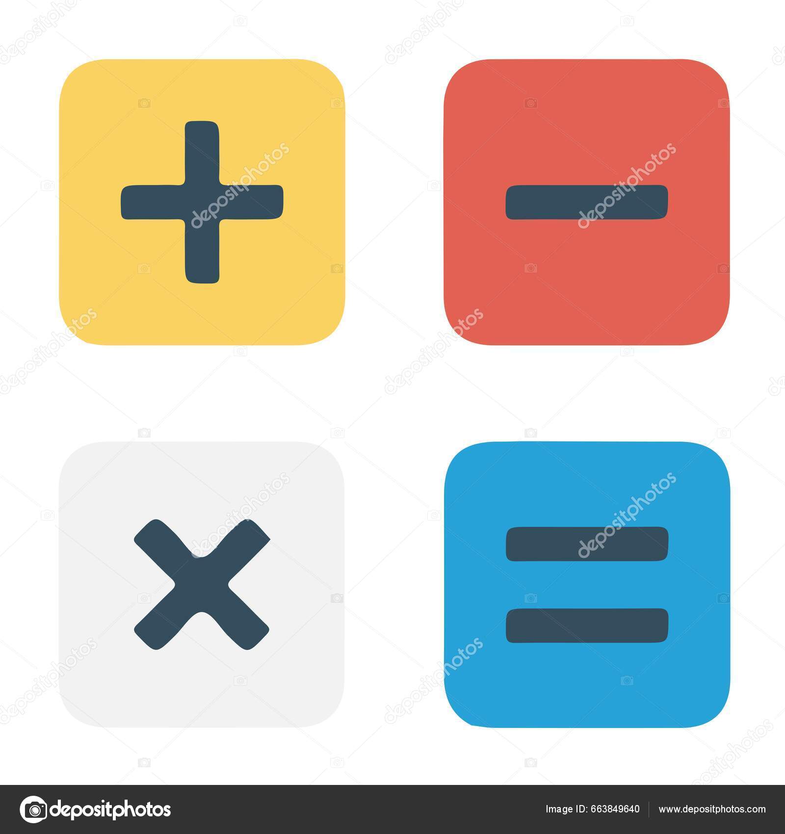 Simbol Matematika Dasar Dan Ikon Ditetapkan Simbol Matematika Sama ...
