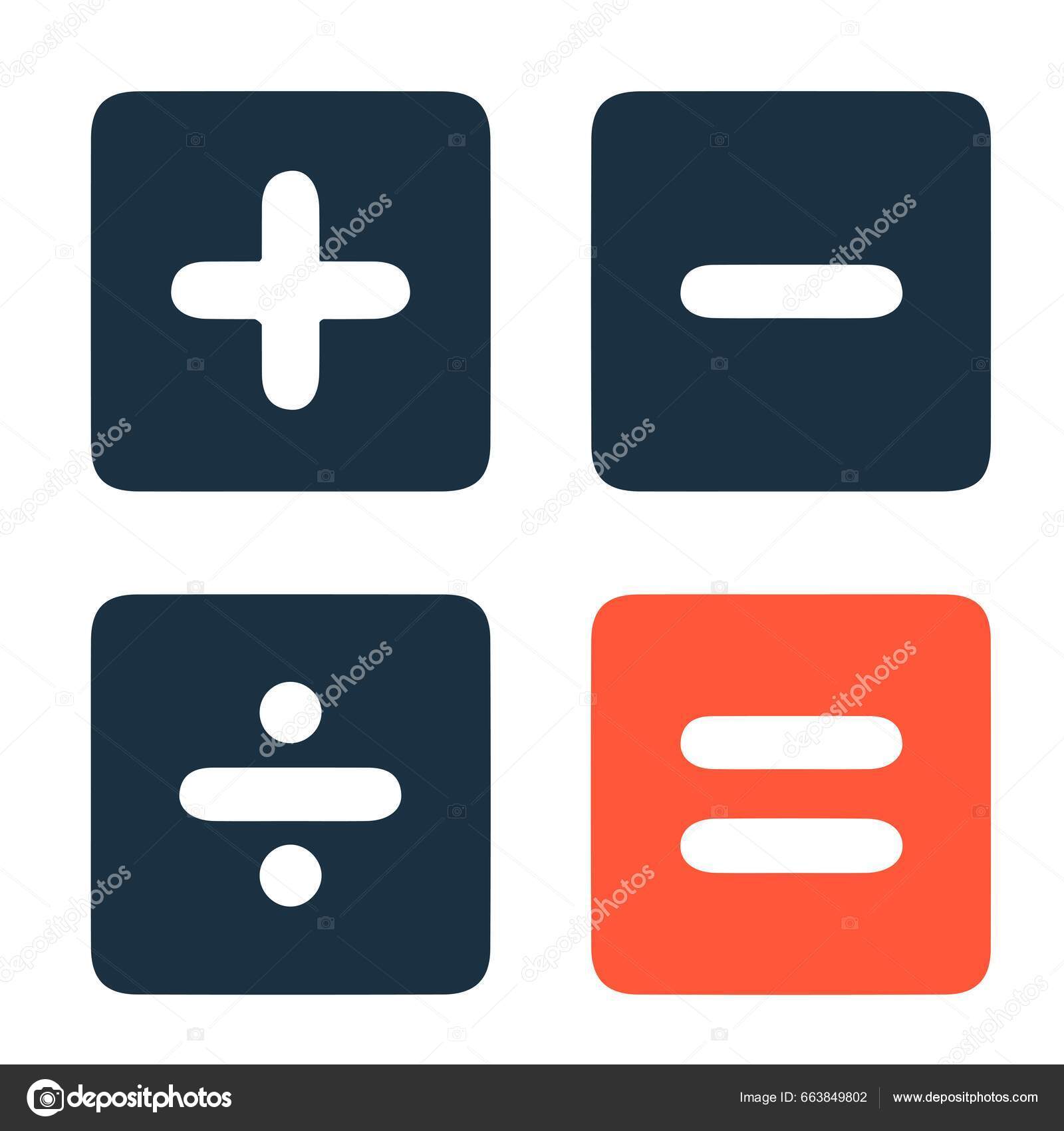 Basic Mathematical Symbol Icon Set Math Symbol Equals Symbol Add Stock ... Basic Mathematical Symbol Icon Set Math Symbol Equals Symbol Add Stock ...