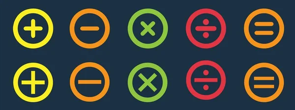 Simbol Matematika Dasar Dan Ikon Ditetapkan Simbol Matematika Sama ...