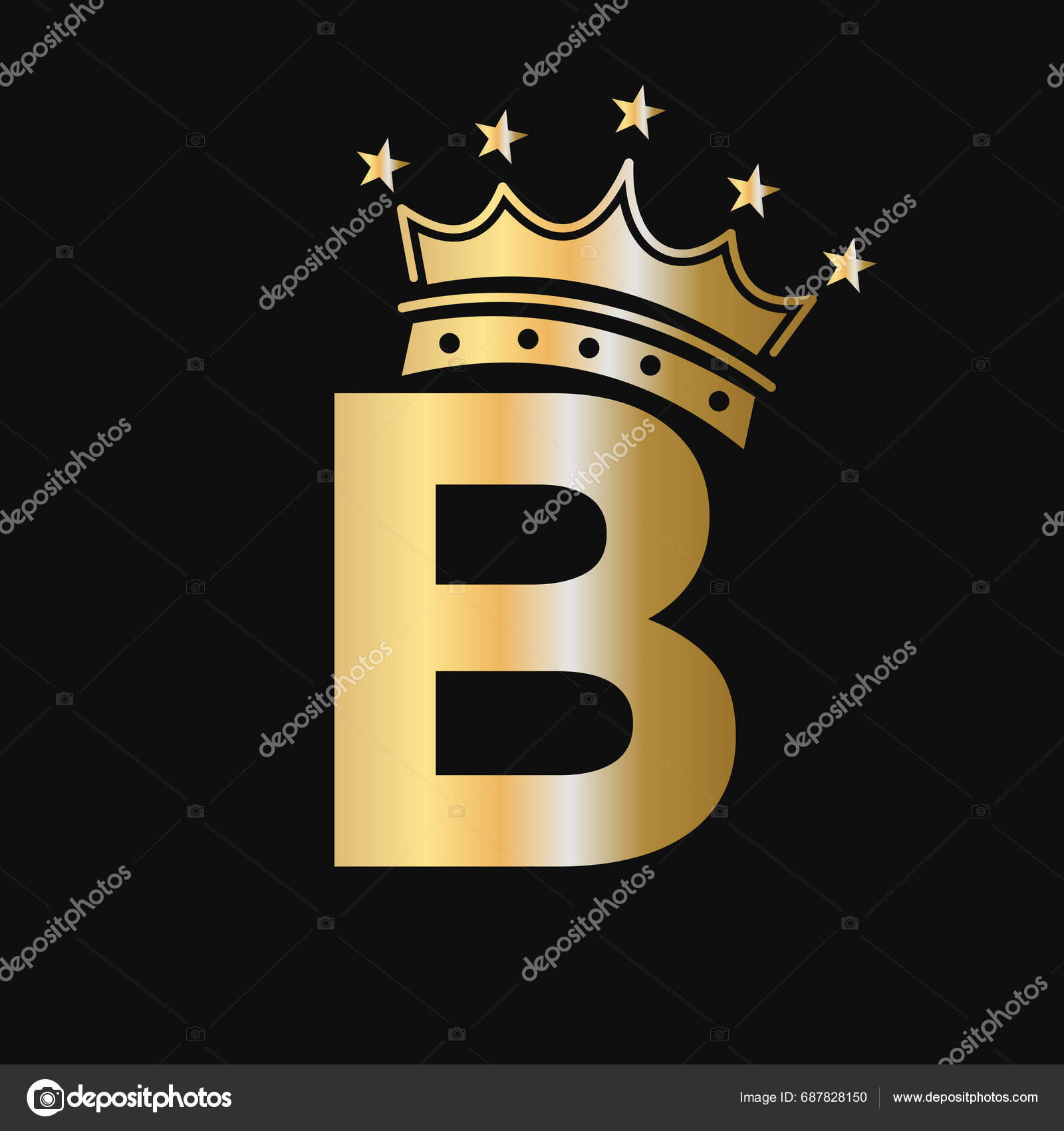 Crown Logo Letter Star Icon Luxury Symbol Vector Template Stock Vector ...