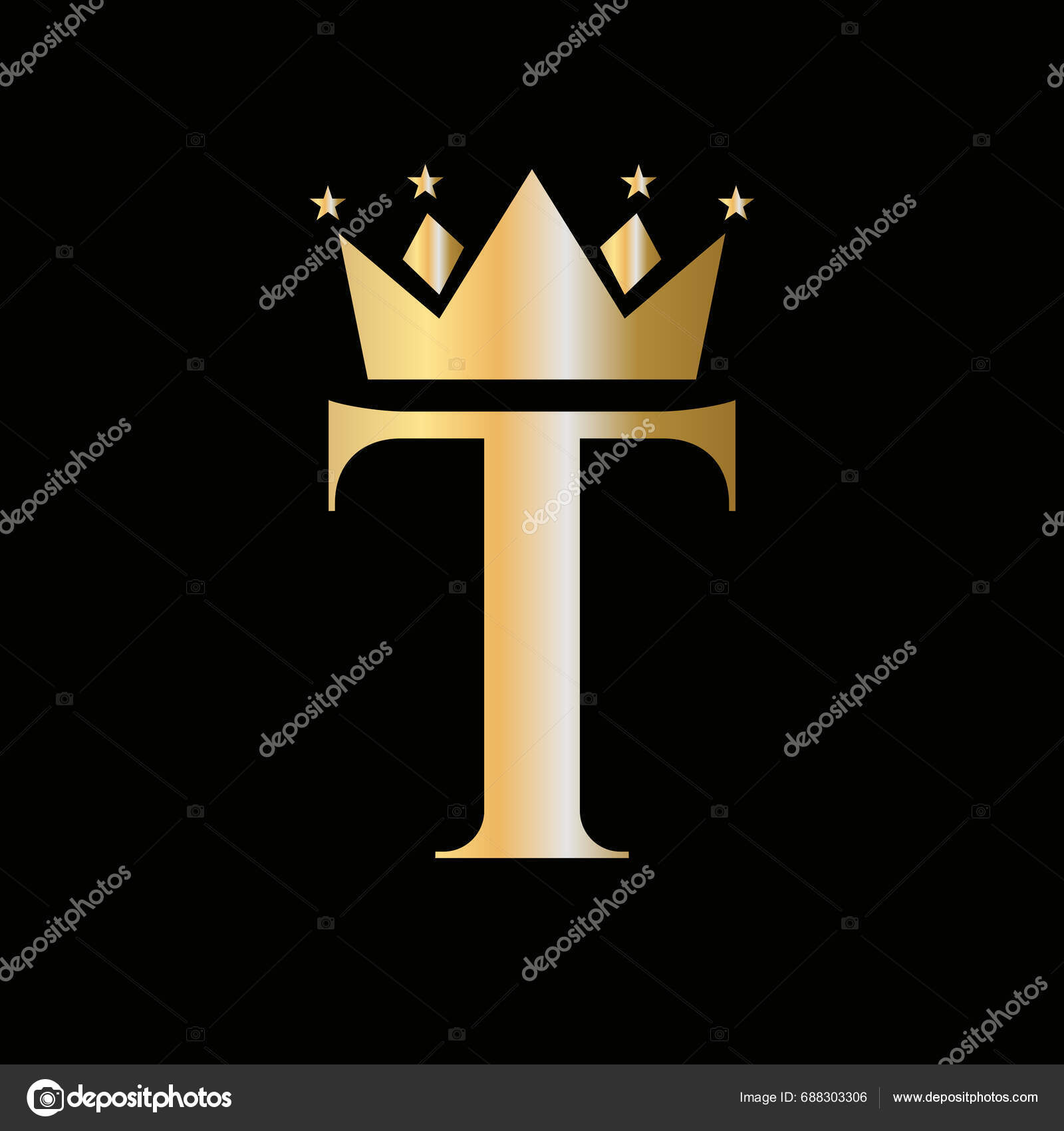 Crown Logo Letter Star Icon Crown Symbol Template Stock Vector by ...