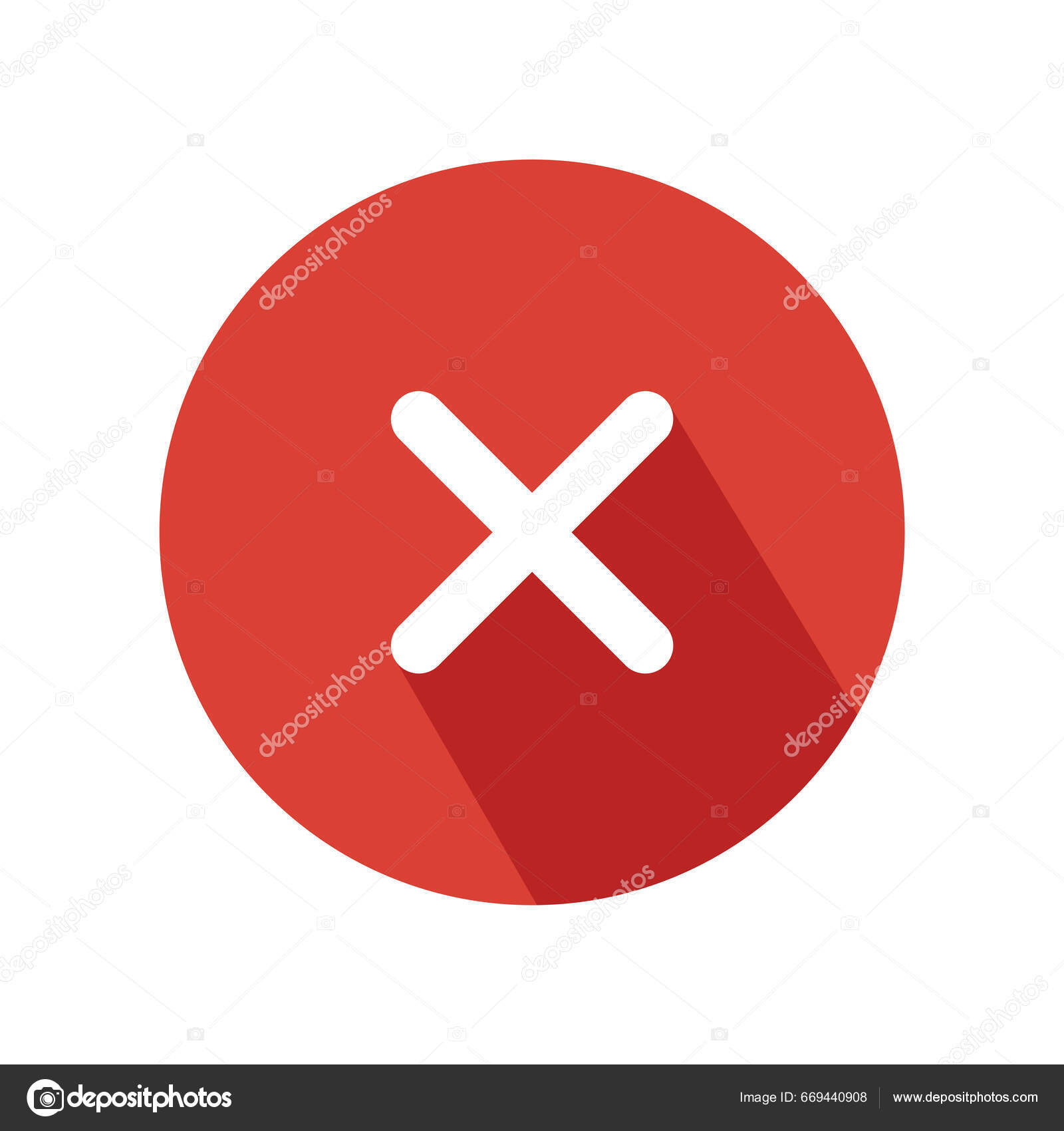 Cruz Roja Mark Icono Vector Ilustración Vector de stock por ...