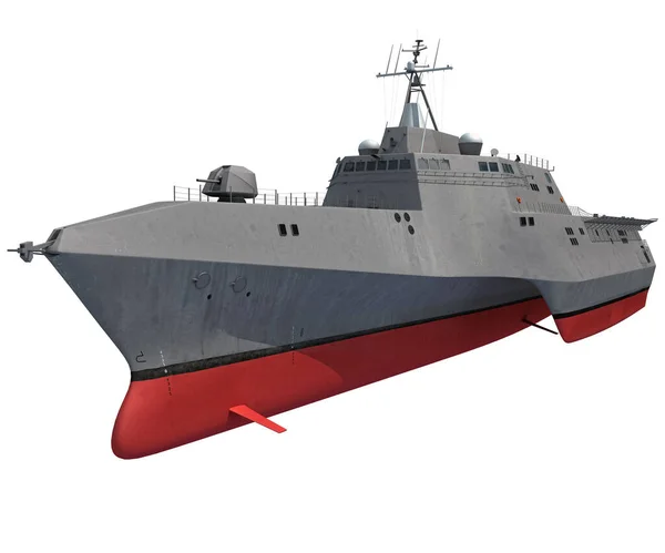 Aircraft Carrier Military Vessel Rendering Model Ship White Background ...