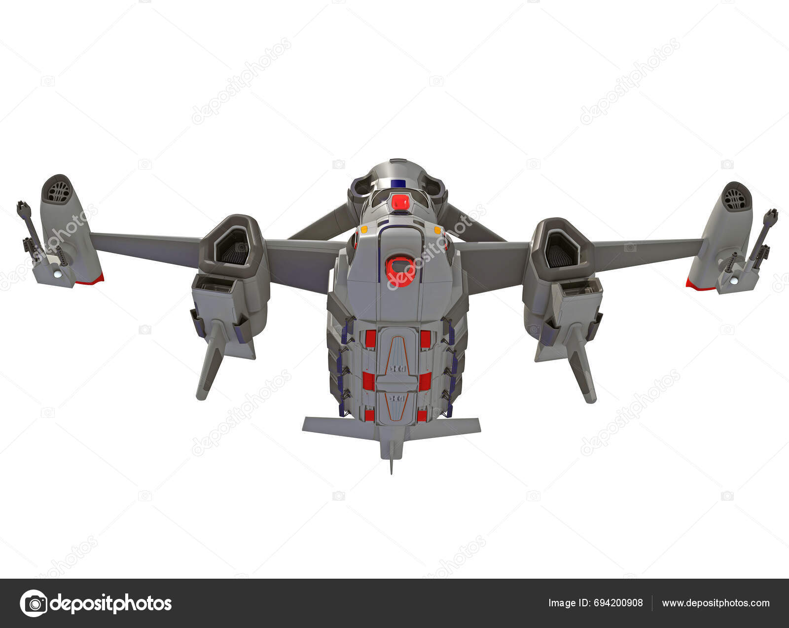 Spaceship Rendering Model White Background — Stock Photo © 3D-Horse ...