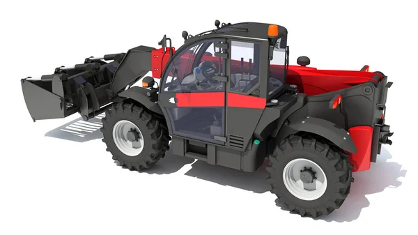 Telescopic Wheel Loader Telehandler Forklift Rendering Model White ...