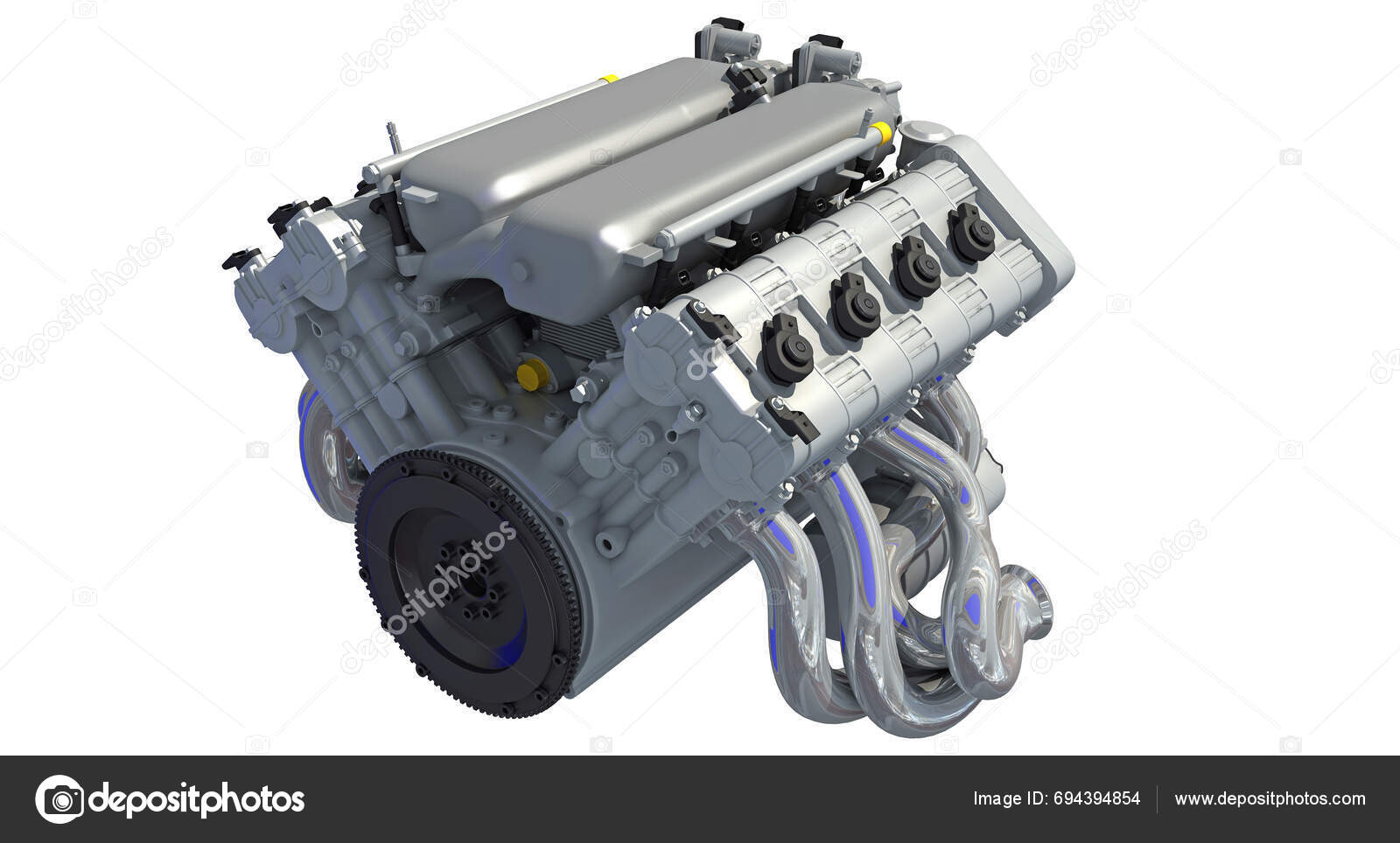 Car Engine Rendering Model White Background — Stock Photo © 3D-Horse ...