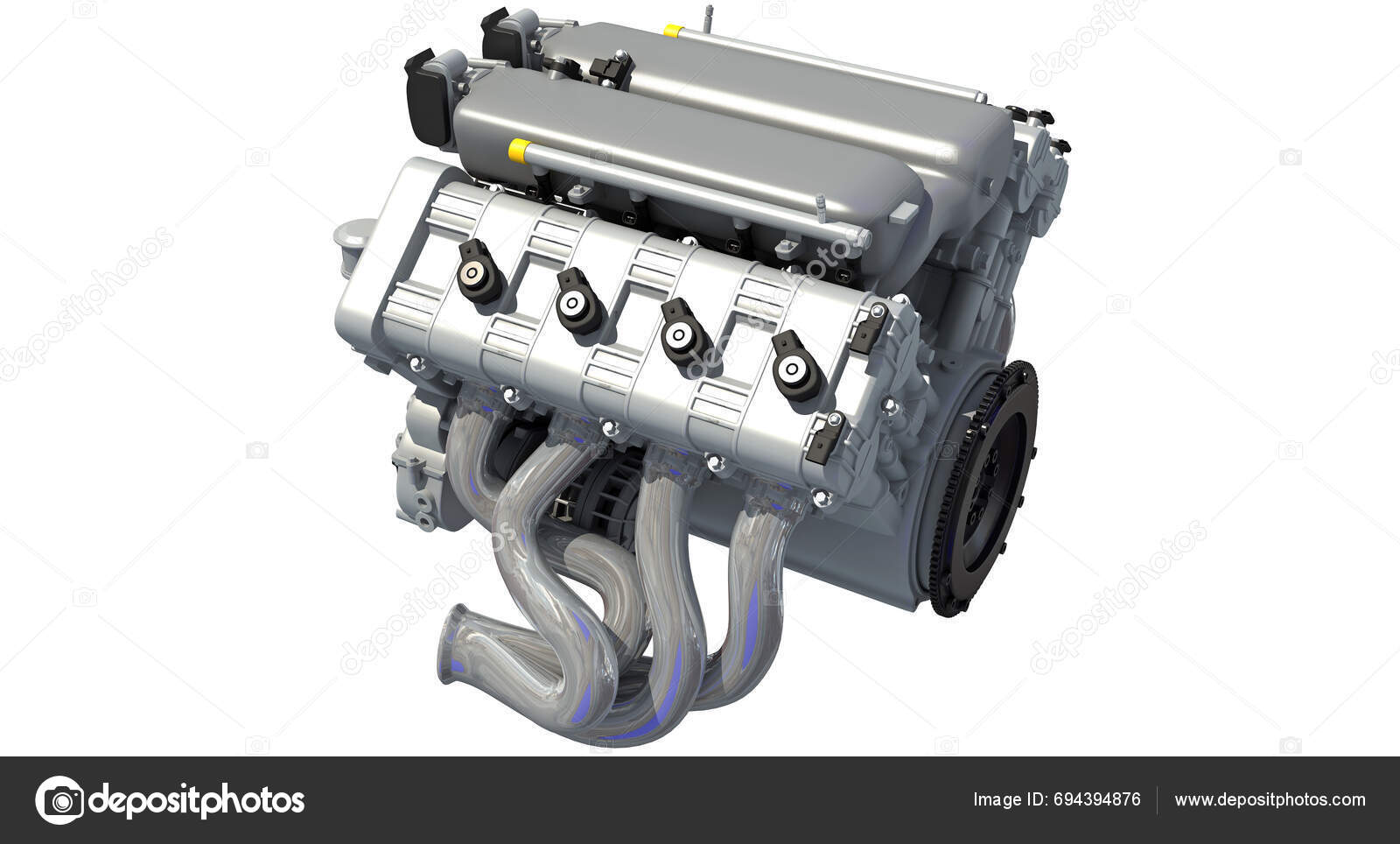 Car Engine Rendering Model White Background — Stock Photo © 3D-Horse ...