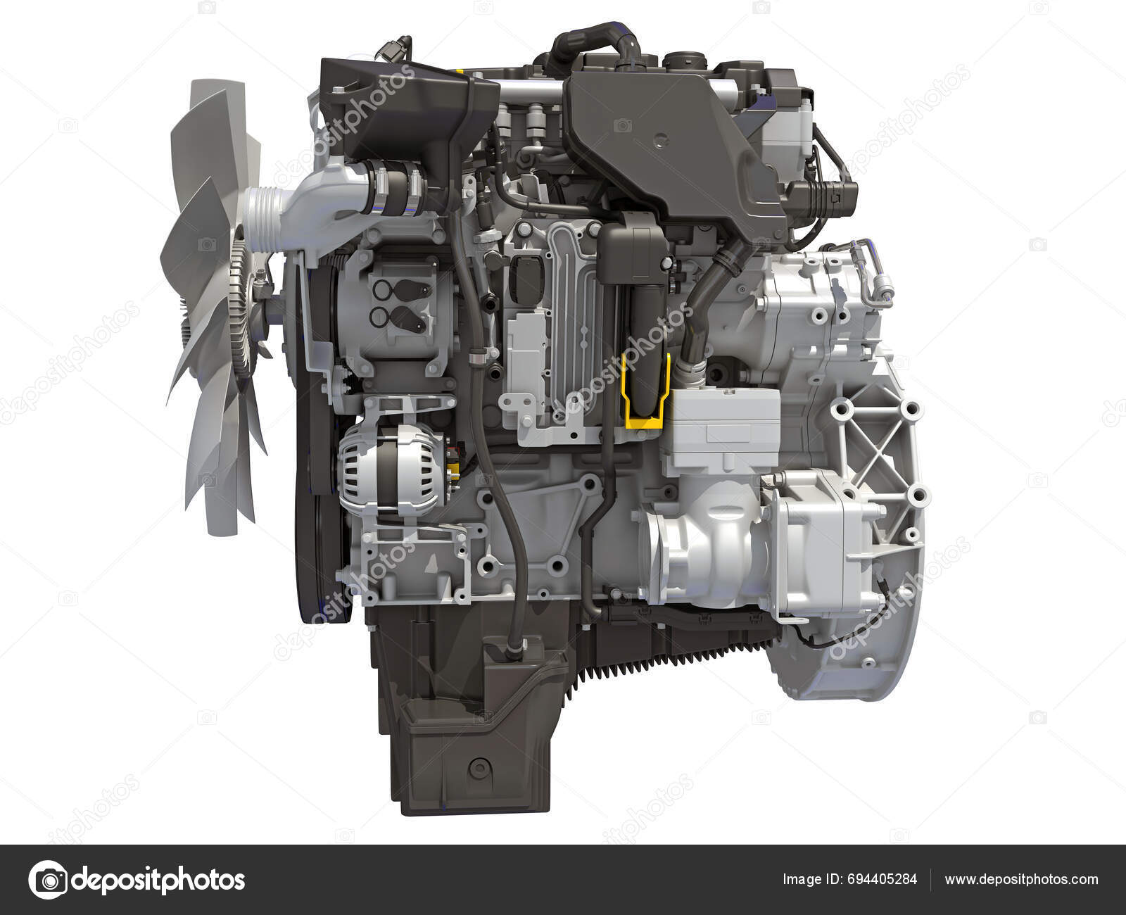Car Engine Rendering Model White Background — Stock Photo © 3D-Horse ...