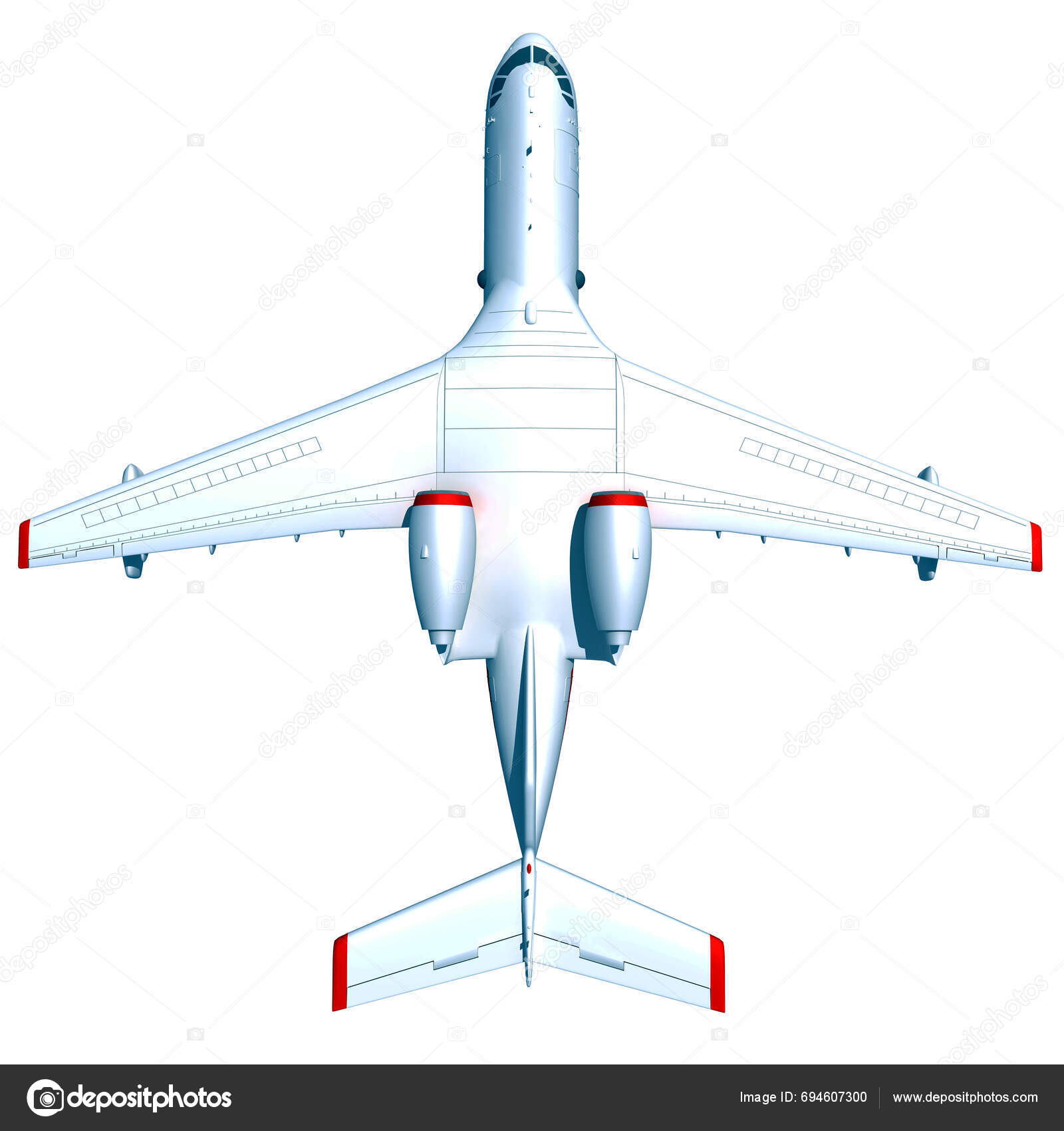 Aircraft Rendering Model Airplane White Background — Stock Photo © 3D ...