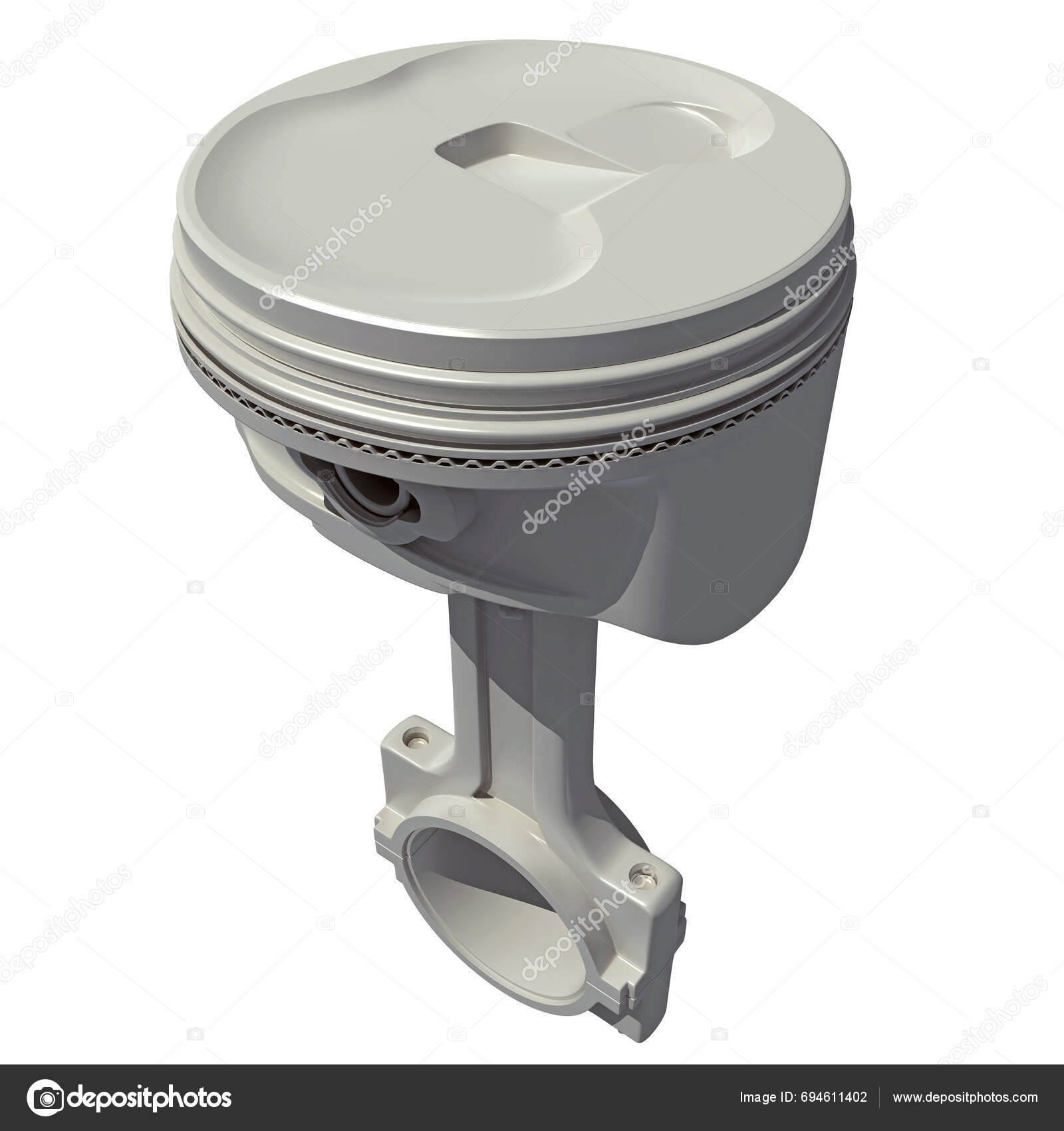 Modelo Representación Del Pistón Del Coche Sobre Fondo Blanco — Foto de ...