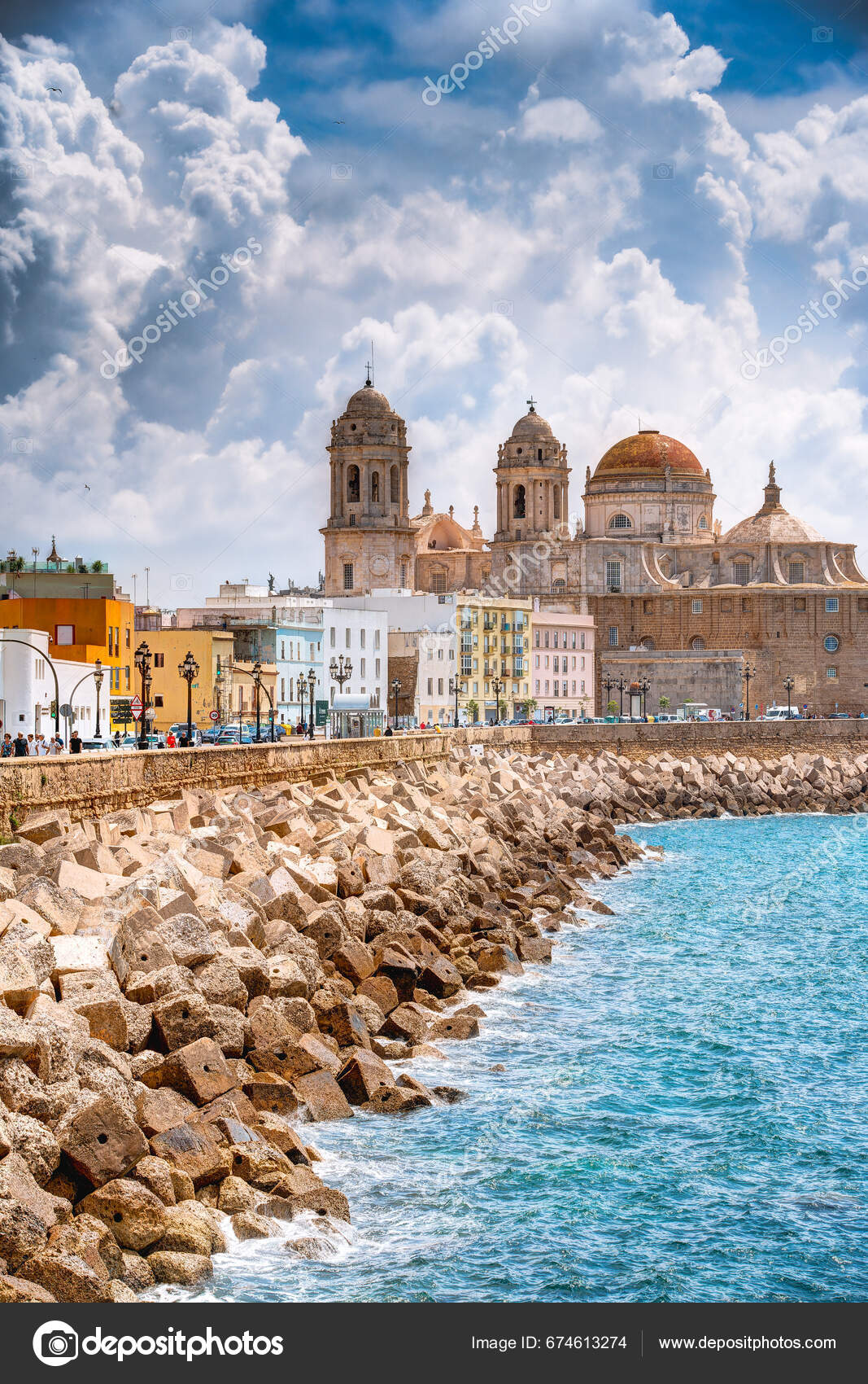 Cadiz Spain June 2023 Historical City Center Sunny Weather Hdr — Stock ...