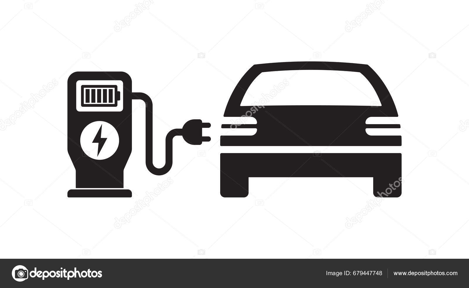 Simple Electric Car Charging Symbol Stock Vector by ©MartyInkTank 679447748
