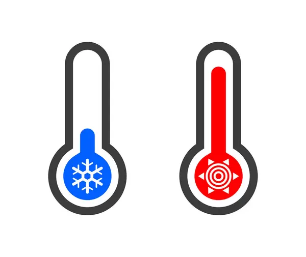Hot and cold temperature icons Stock Photos, Royalty Free Hot and cold ...