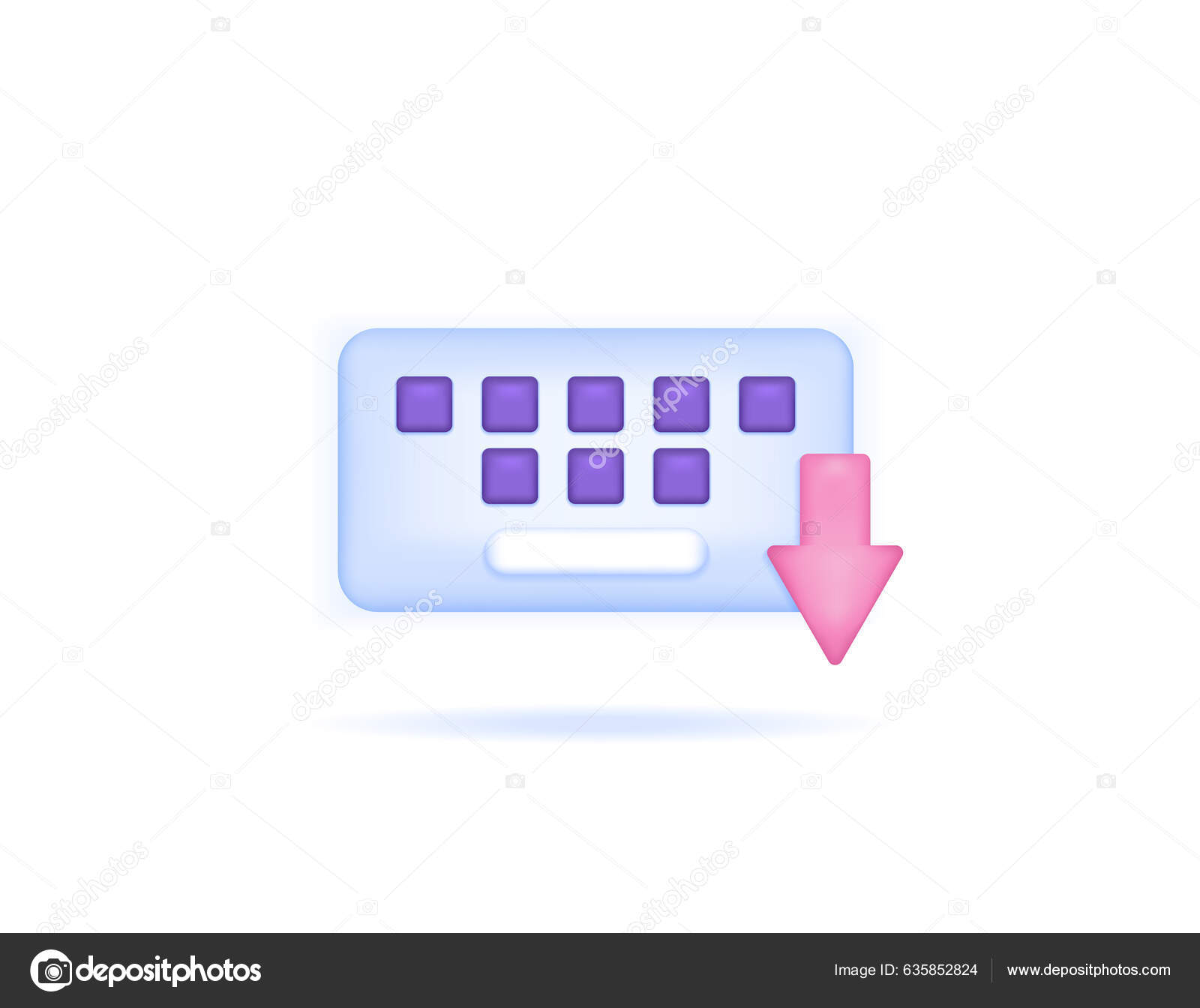 Symbol Keyboard Arrow Icons Data Entry Data Input Download Text Stock ...
