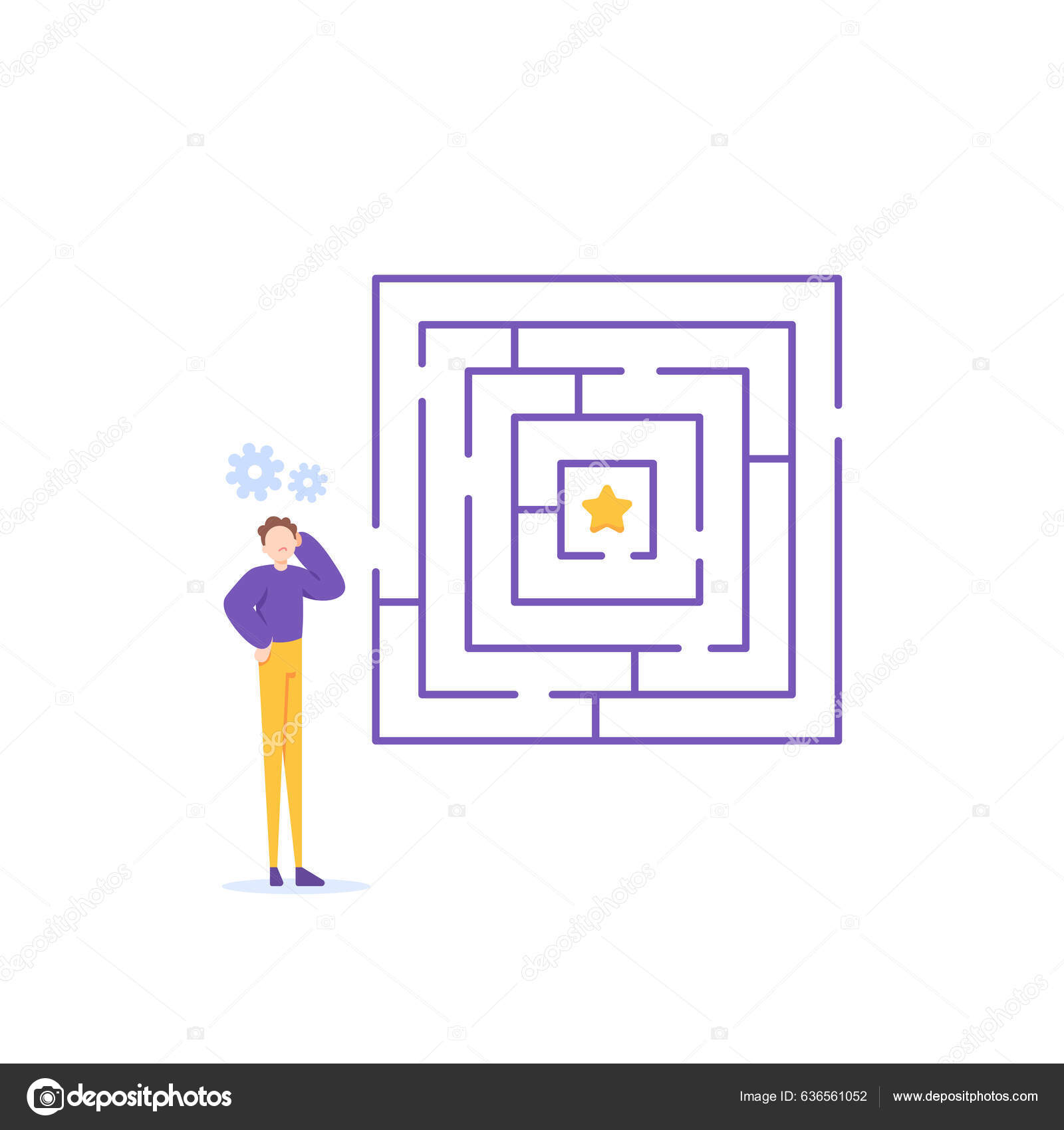 Looking Answers Solutions Path Success Challenges Achievement Success ...