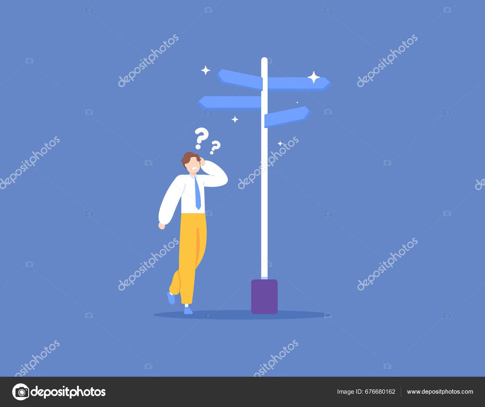 Career Path Choose Way Life Decision Making Future Think Make Stock ...