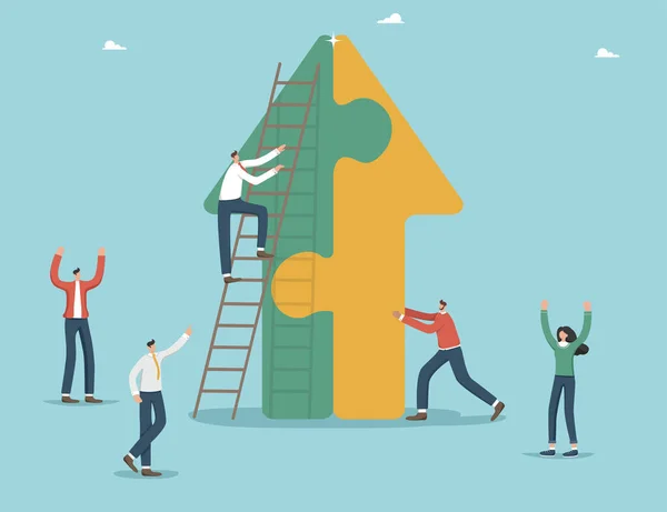 Teamwork Achieve Heights Collaboration Partnership Complete Tasks ...