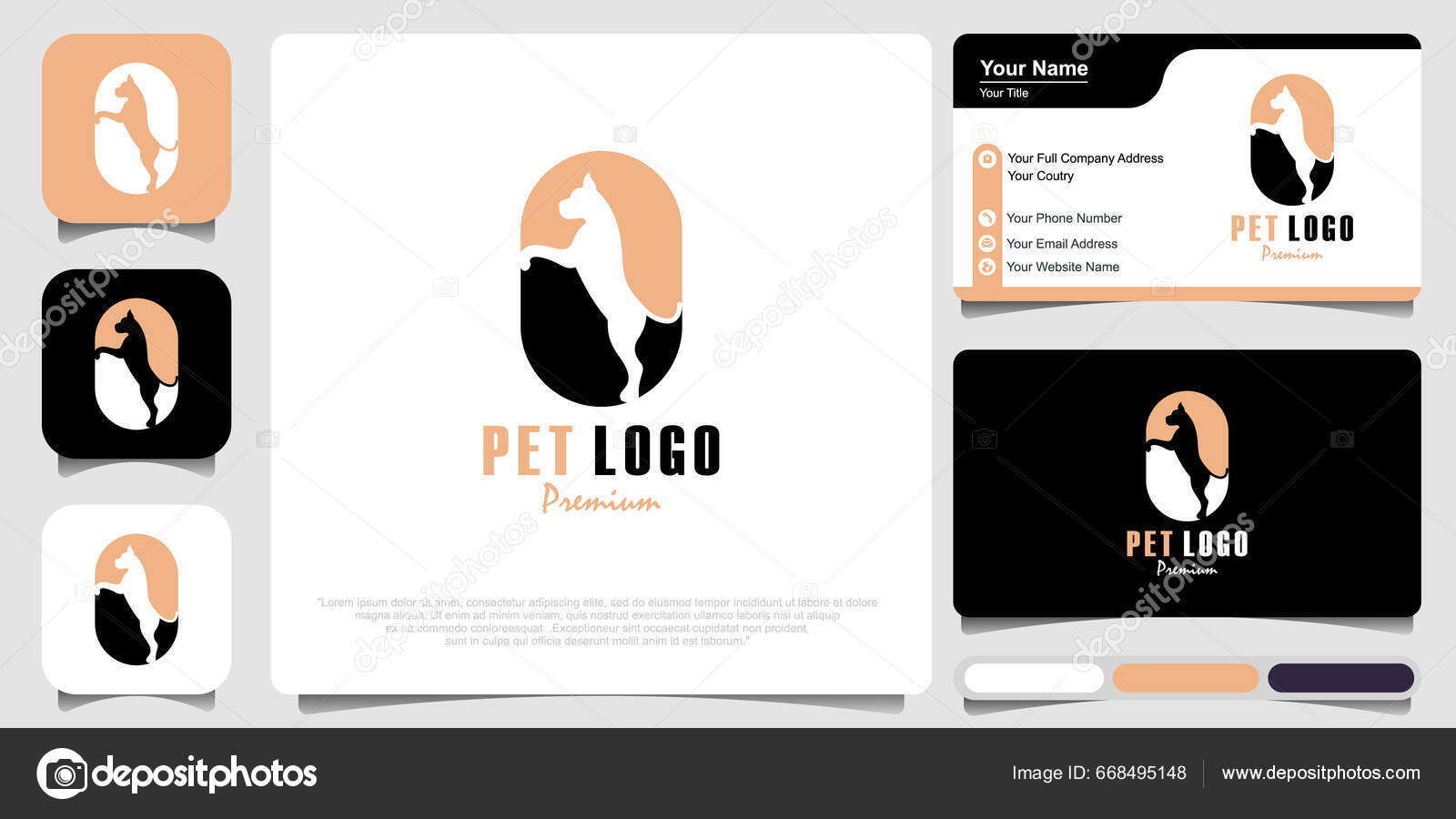 Dog Logo Design Vector Template Hund Symbol Logo Vektor Stock ...