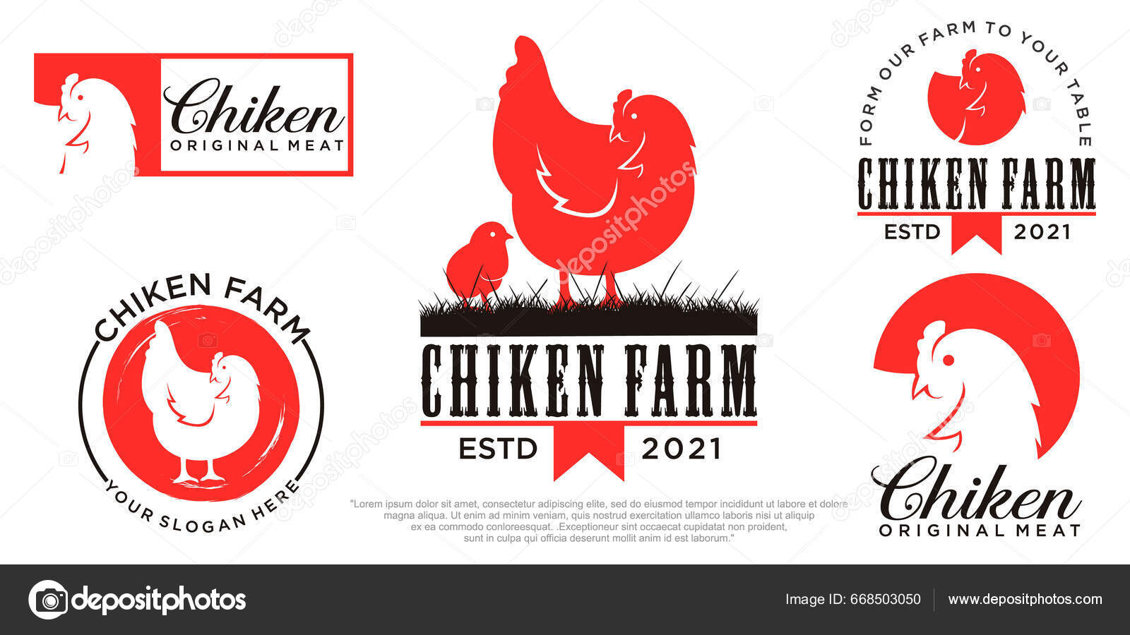 Colección Pollo Logo Diseño Vector Vector de stock por ©Holy_Studio ...