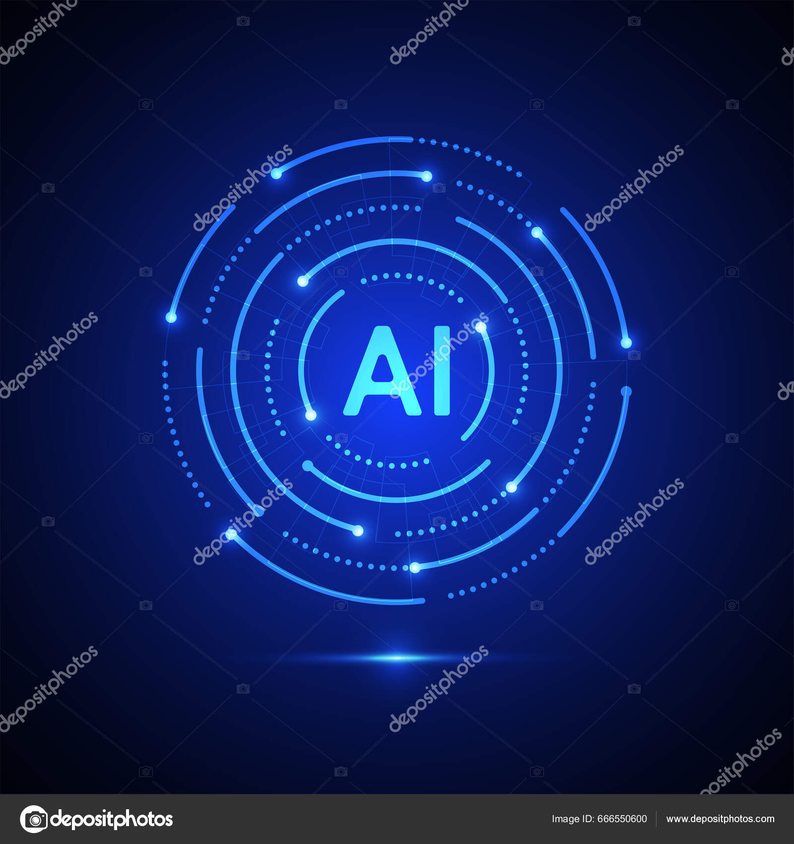 Artificial Intelligence Circuit Line Style Machine Learning Design ...