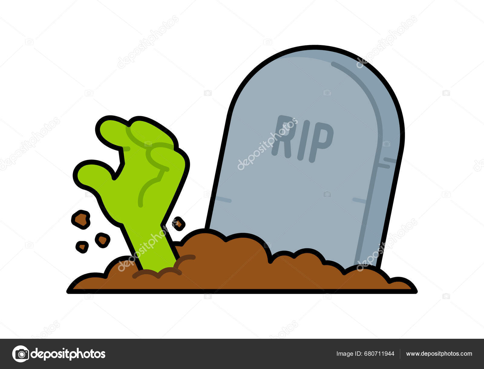 Hand Coming Out Grave Illustration Black Outline Stock Vector by ... Hand Coming Out Grave Illustration Black Outline Stock Vector by ...